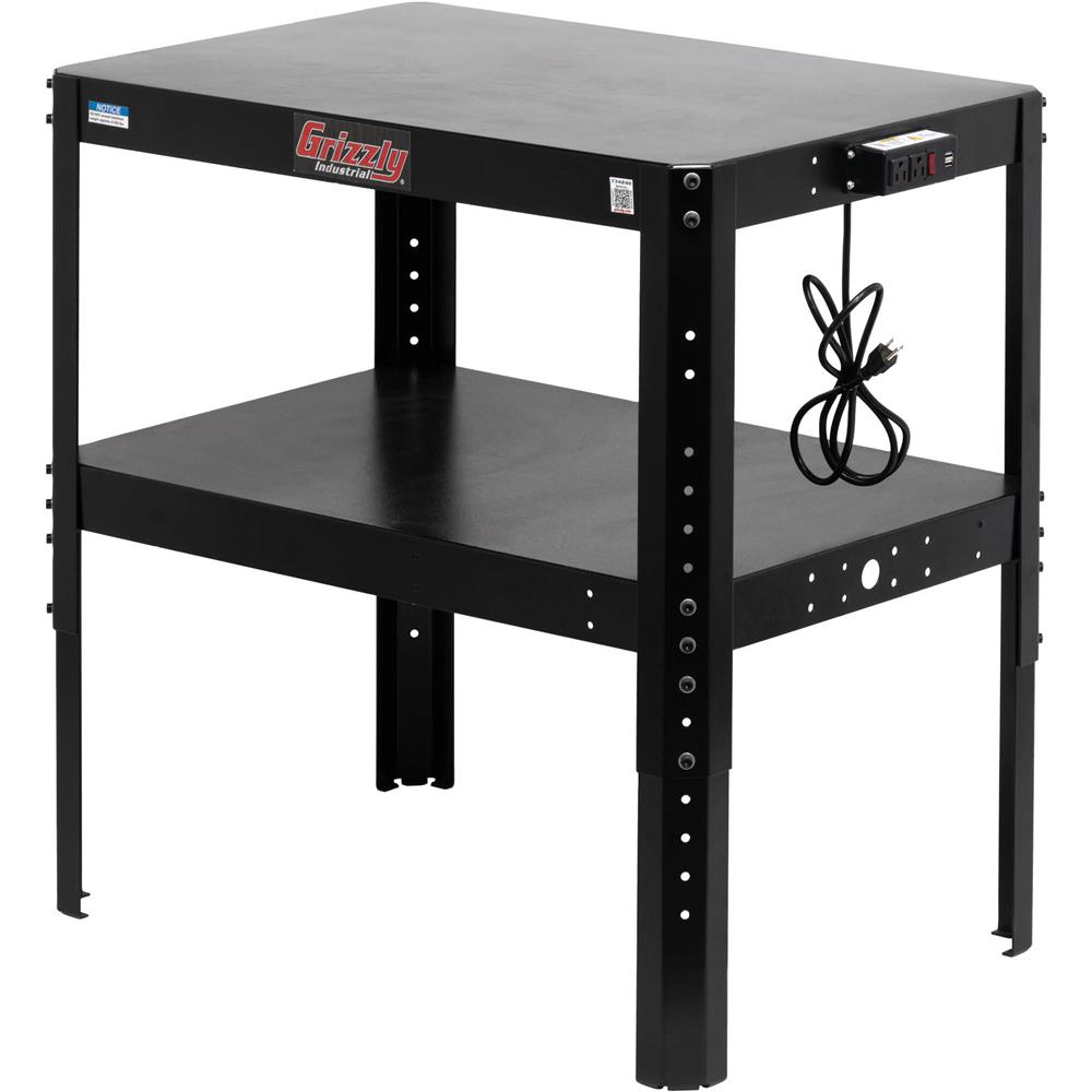 36" x 24" Benchtop Machine Stand w/ Power Outlets - Grizzly Industrial ...