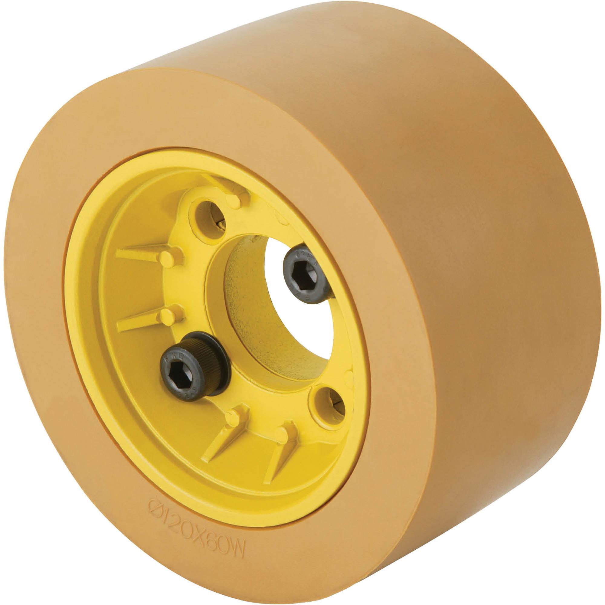 Flange with Rubber Roller - Grizzly Industrial