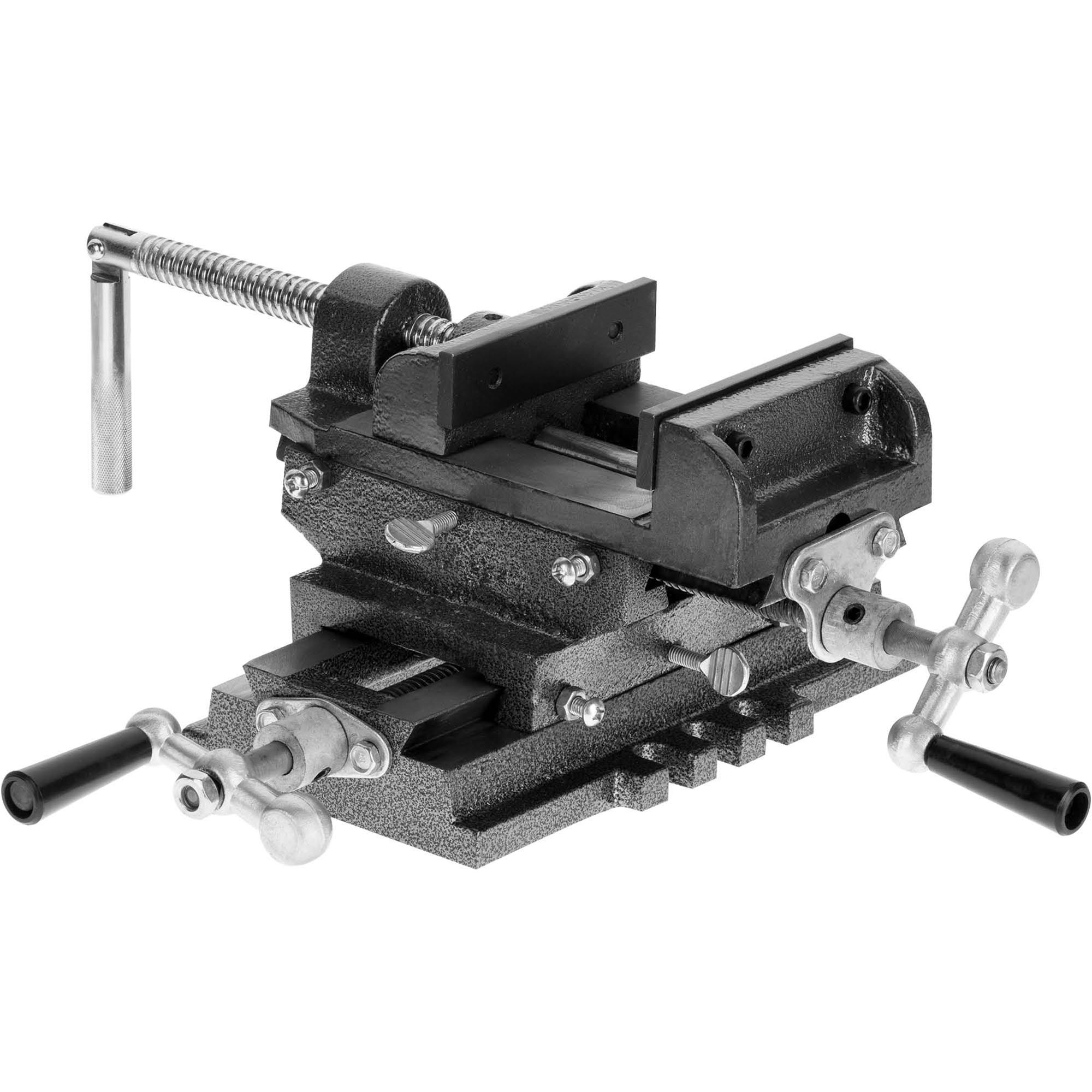 4" Cross-Sliding Vise with Slide Bar - Grizzly Industrial