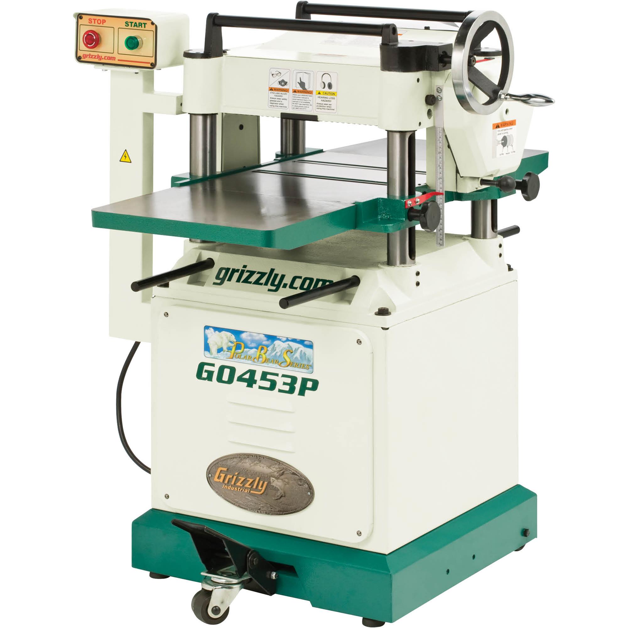 15" 3 HP 220V Planer, Polar Bear Series - Grizzly Industrial, Inc.