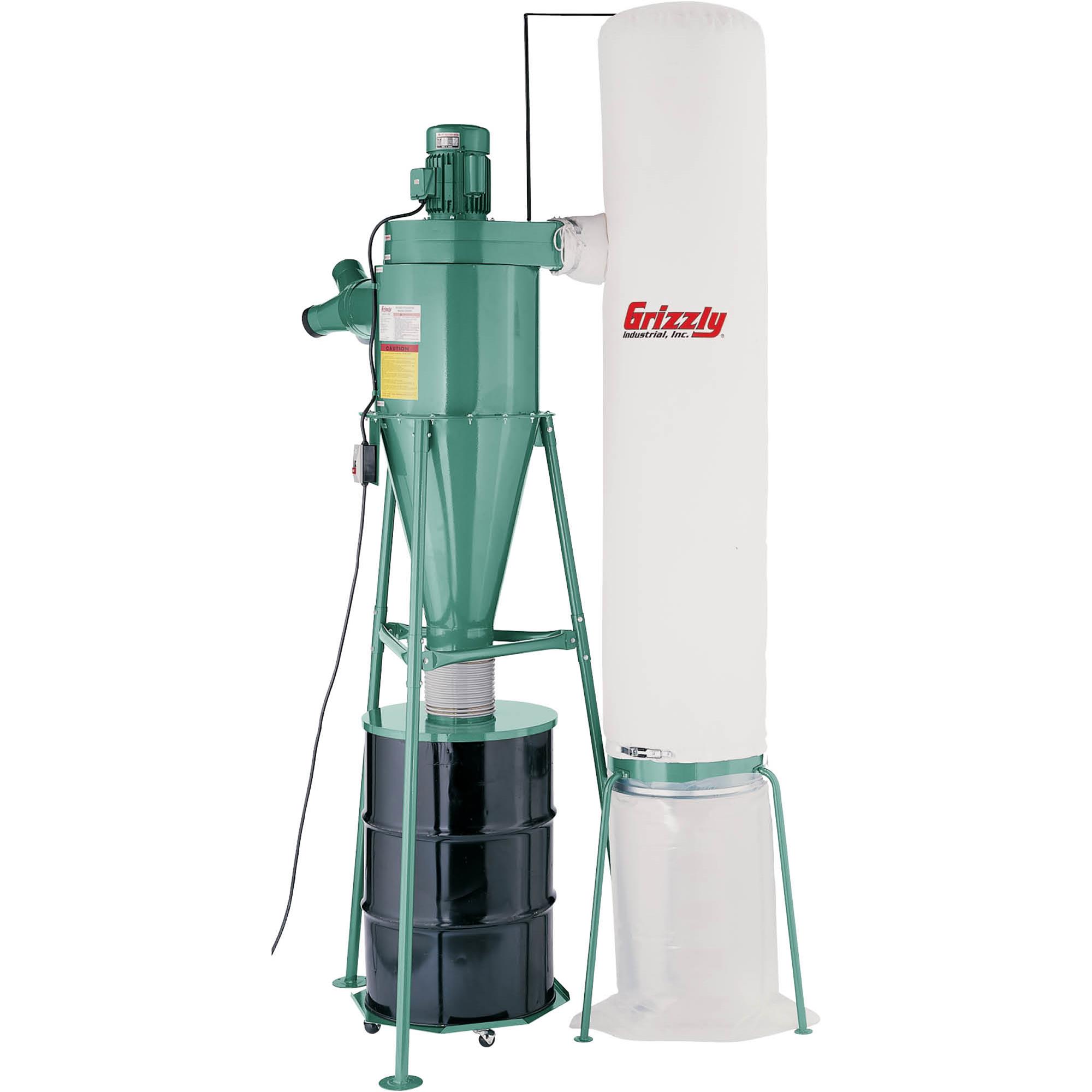 3 HP, 2 Stage Cyclone Dust Collector - Grizzly Industrial, Inc.