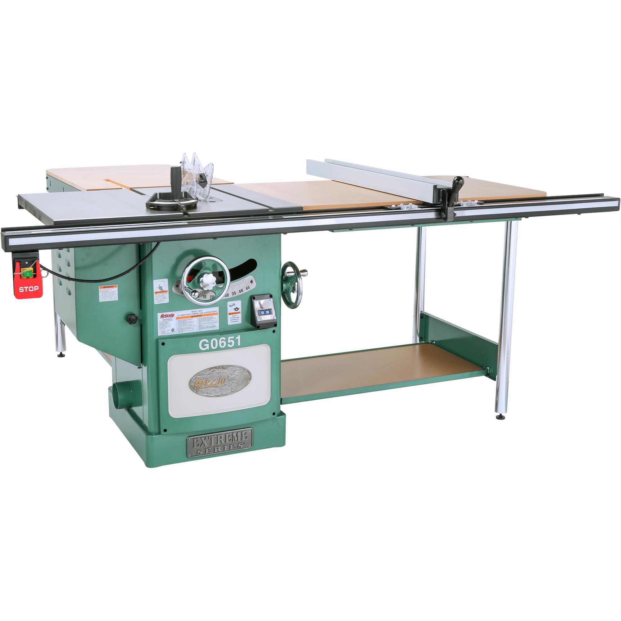 10" 3 HP 220V Heavy Duty Cabinet Table Saw - Grizzly Industrial