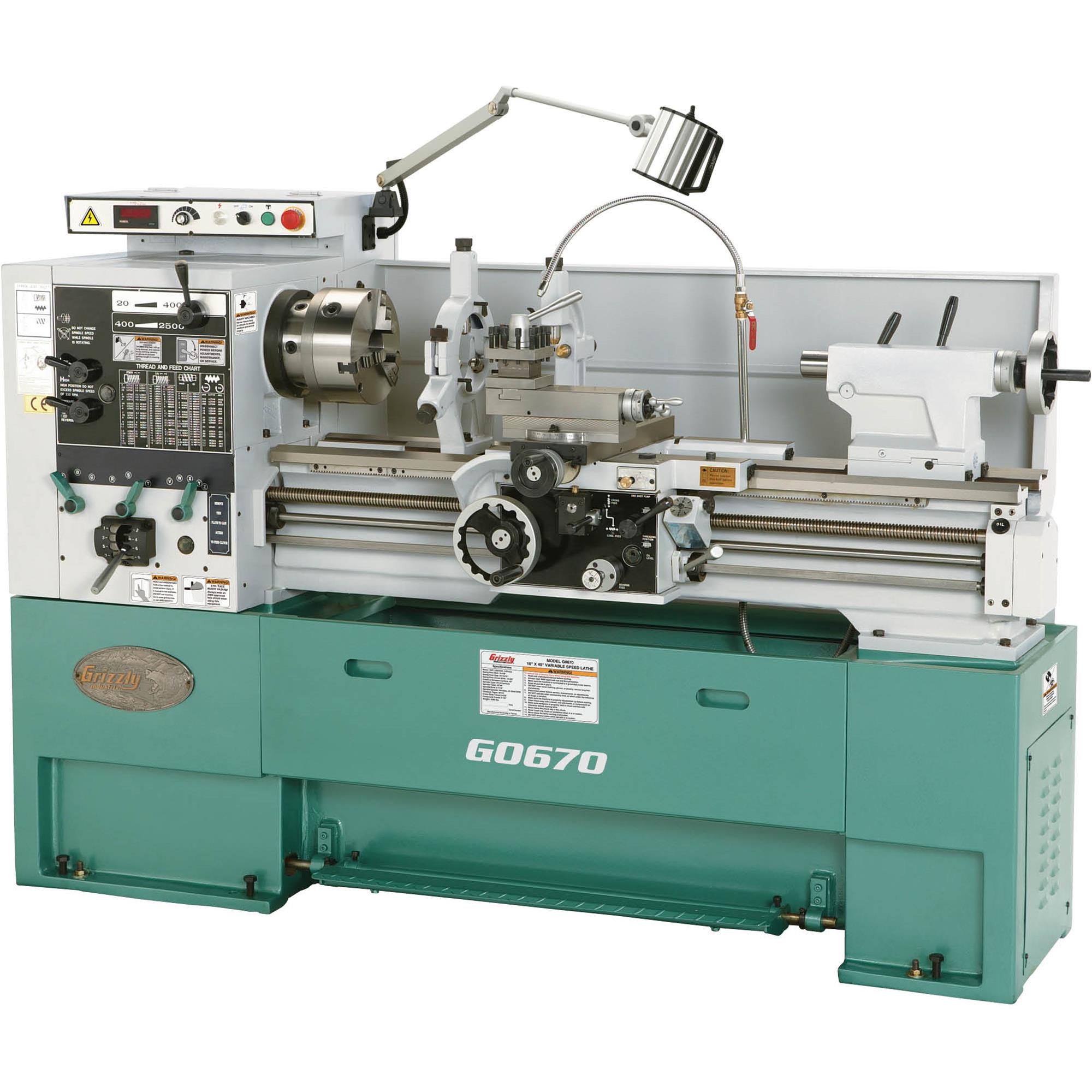 16" X 40" Electronic Variable-Speed (EVS) Lathe - Grizzly Industrial