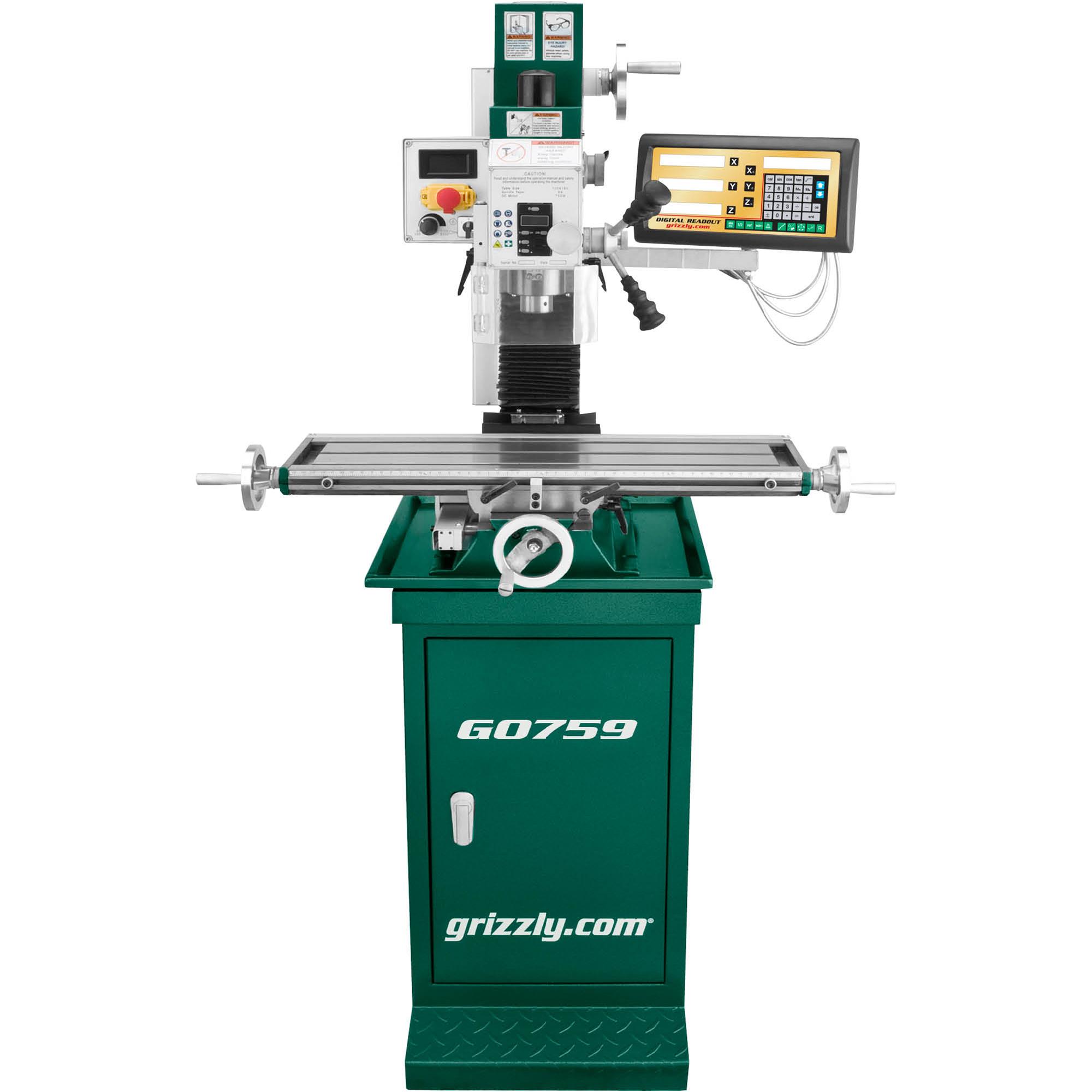 7" x 27" 1 HP Mill/Drill w/ Stand & DRO - Grizzly Industrial, Inc.