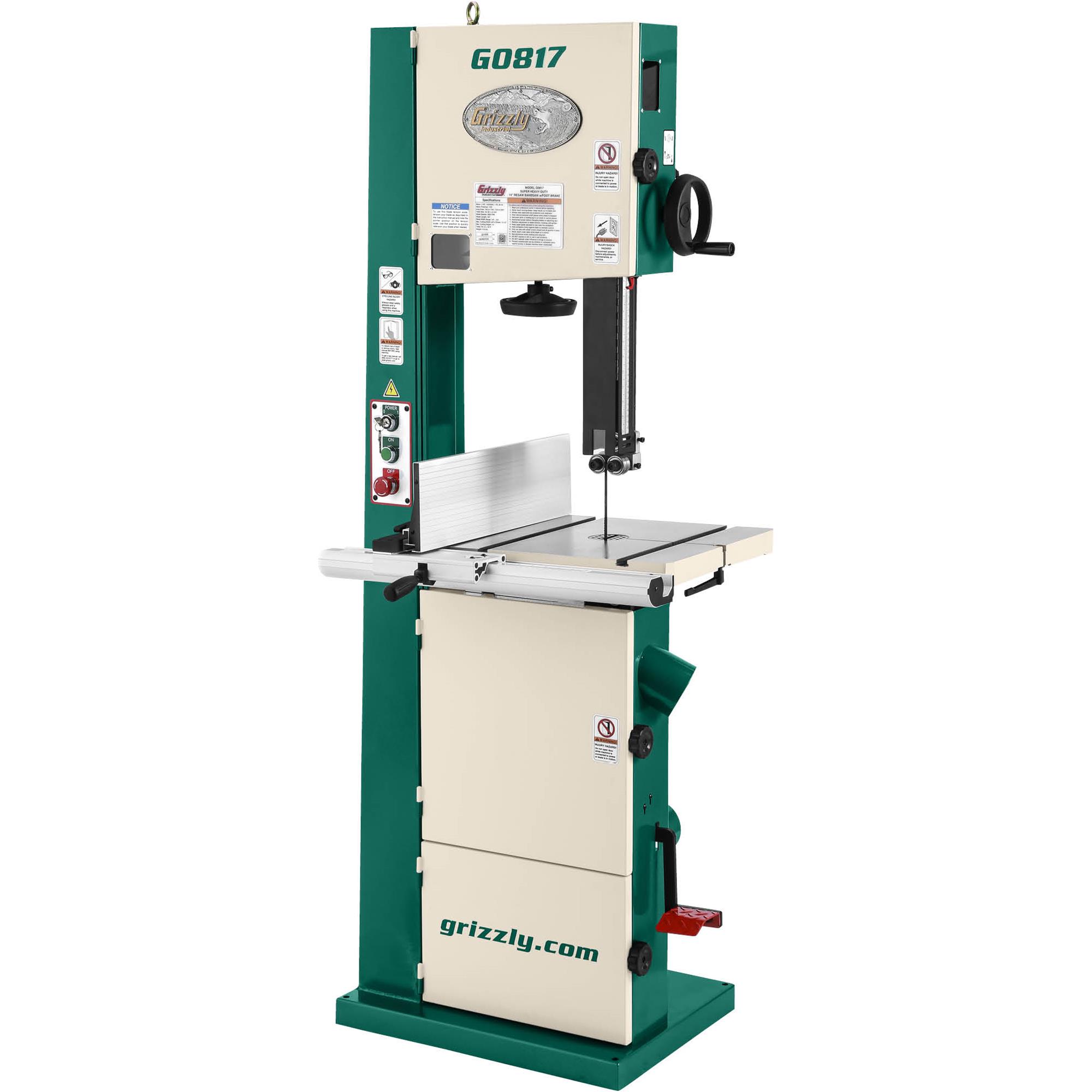 14" Super HD 2 HP Resaw Bandsaw w/ Foot Brake - Grizzly Industrial, Inc.