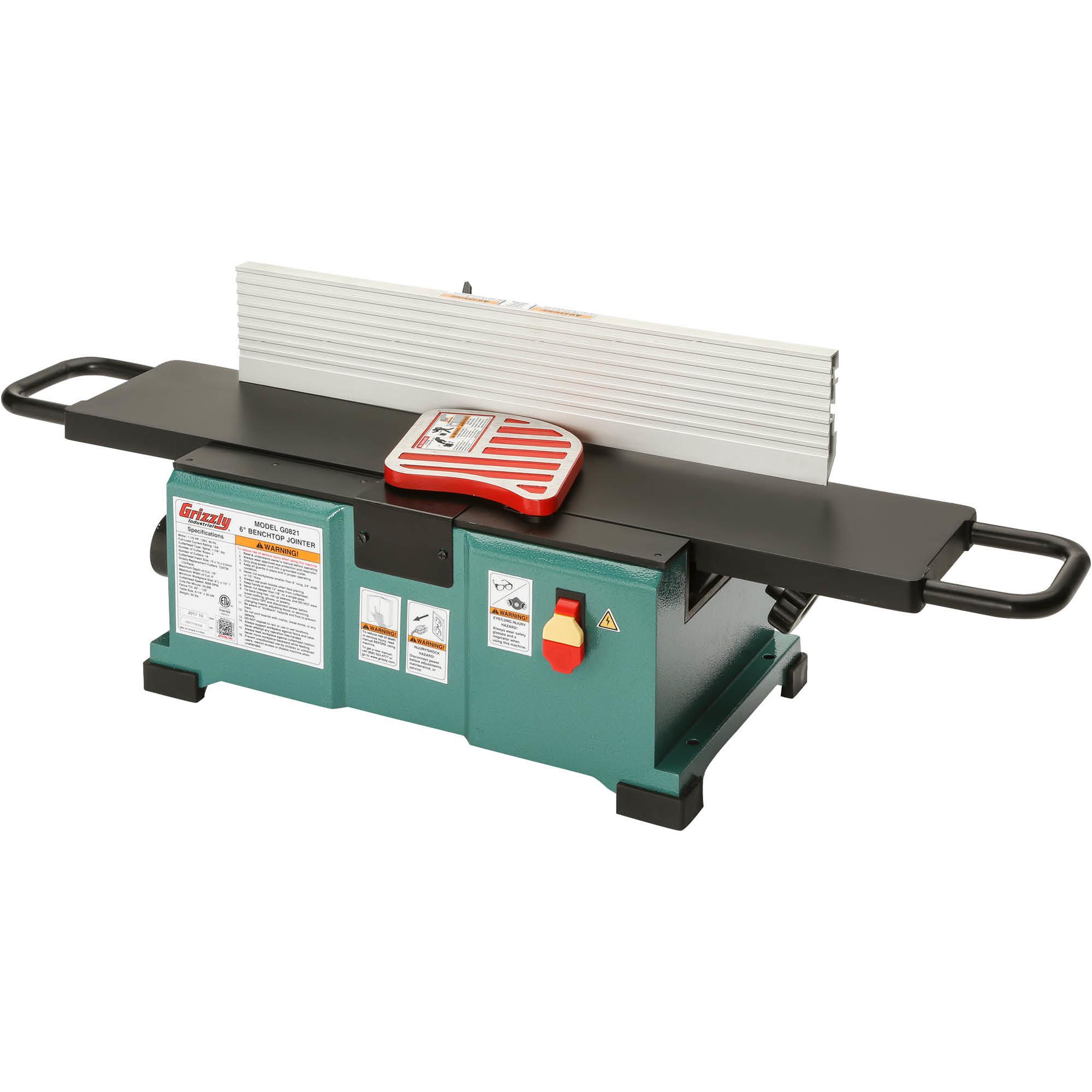6" x 30" Benchtop Jointer with Spiral Cutterhead - Grizzly Industrial