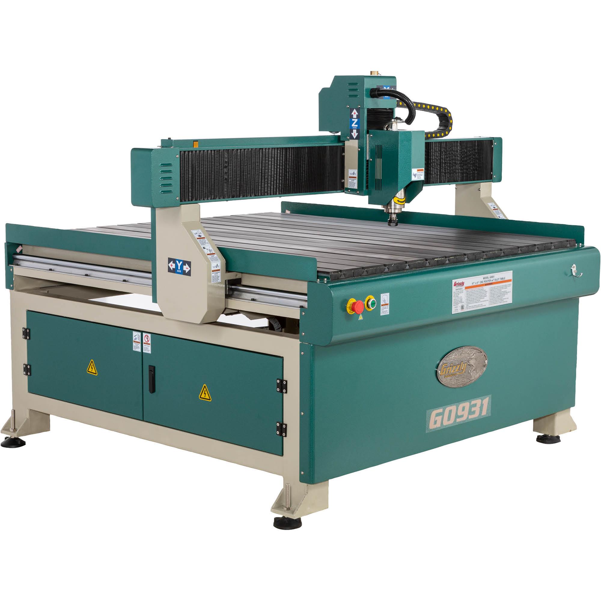 47" x 47" CNC Engraver with T-Slot Table - Grizzly Industrial, Inc.
