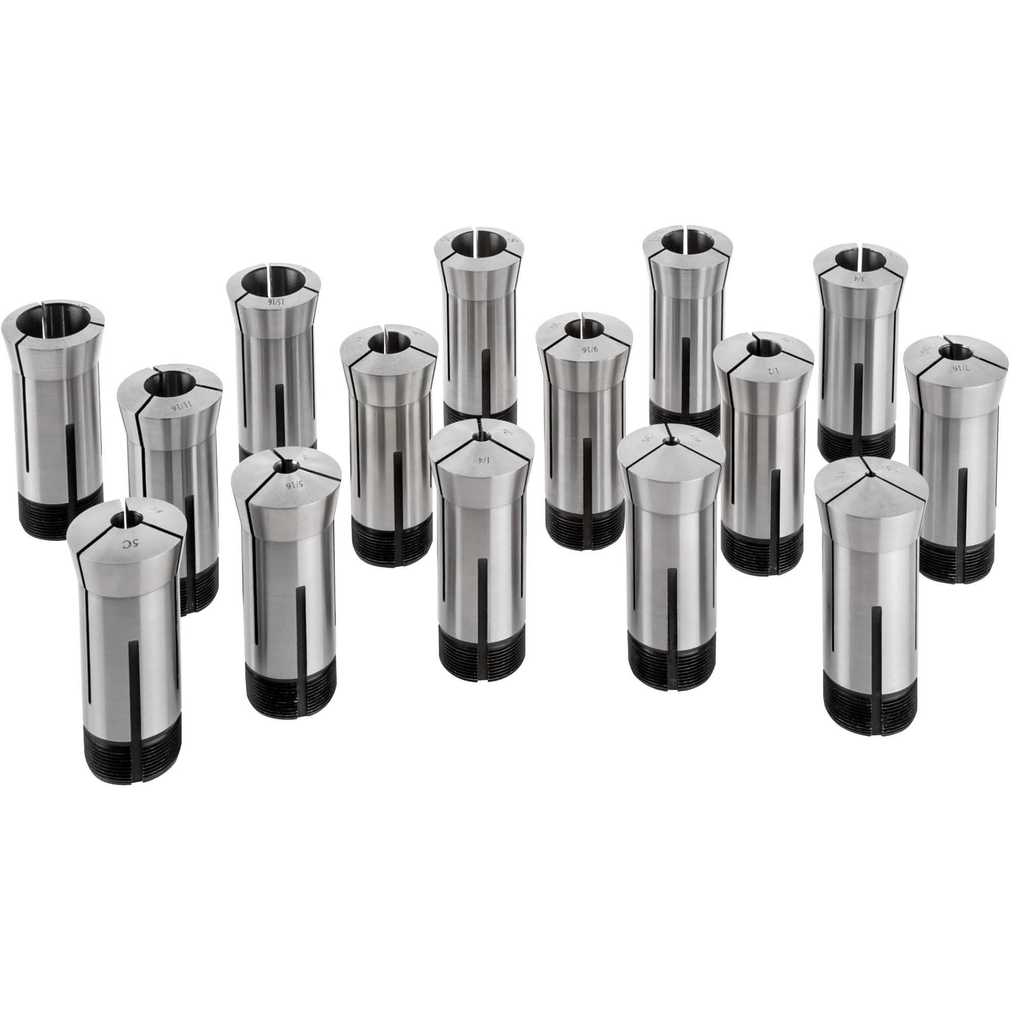 15-Pc. Precision 5-C Collets Set - Grizzly Industrial