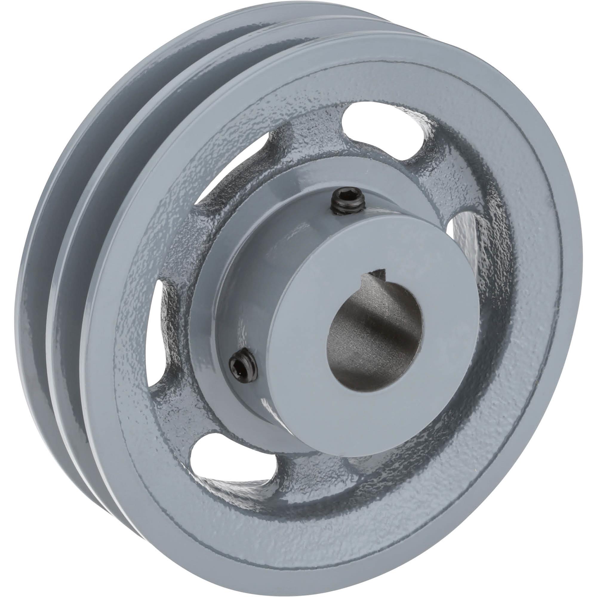 Double V-Groove Pulley - 5" Pitch Dia., 1" Bore - Grizzly Industrial, Inc.