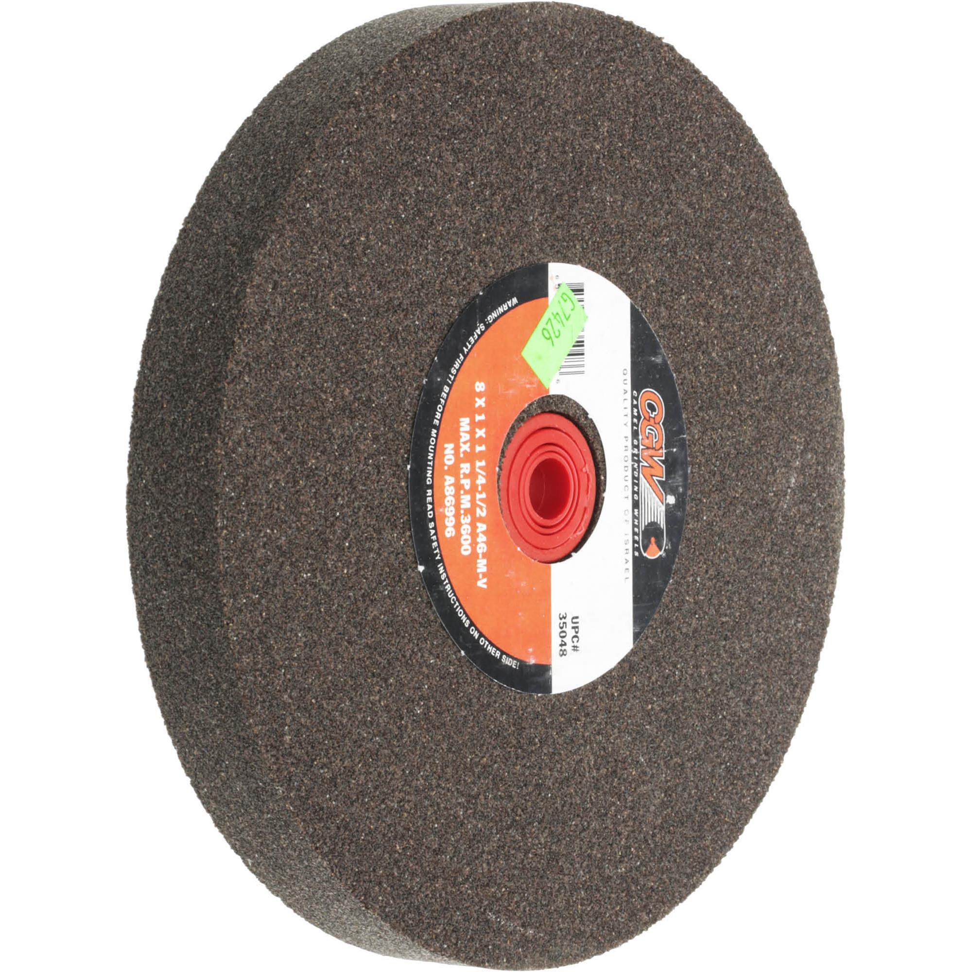 A/O 8" x 1" x 1/2 - 1-1/4" Grinding Wheel, Type 1, 46 Grit - Grizzly ...