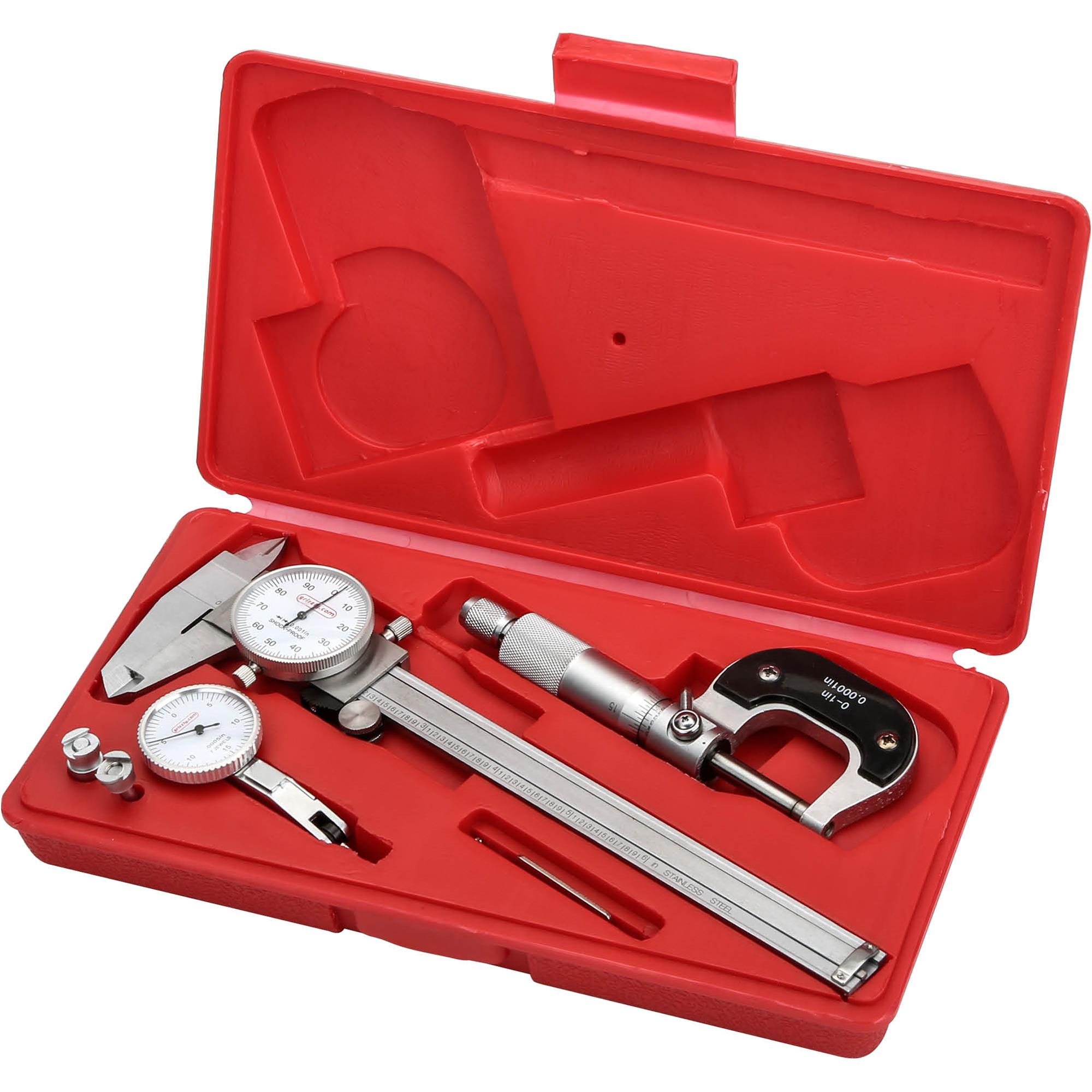 6 Dial Caliperindicatormicrometer Set Grizzly Industrial 