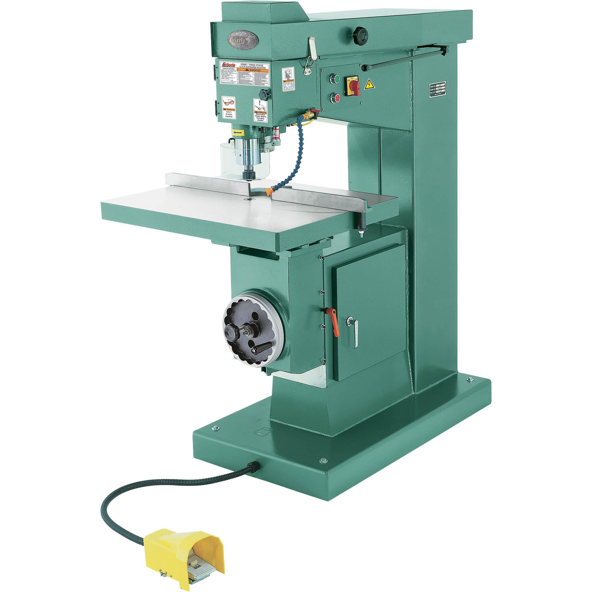 5 HP Overarm Router 2 Speed, 3-Phase - Grizzly Industrial, Inc.