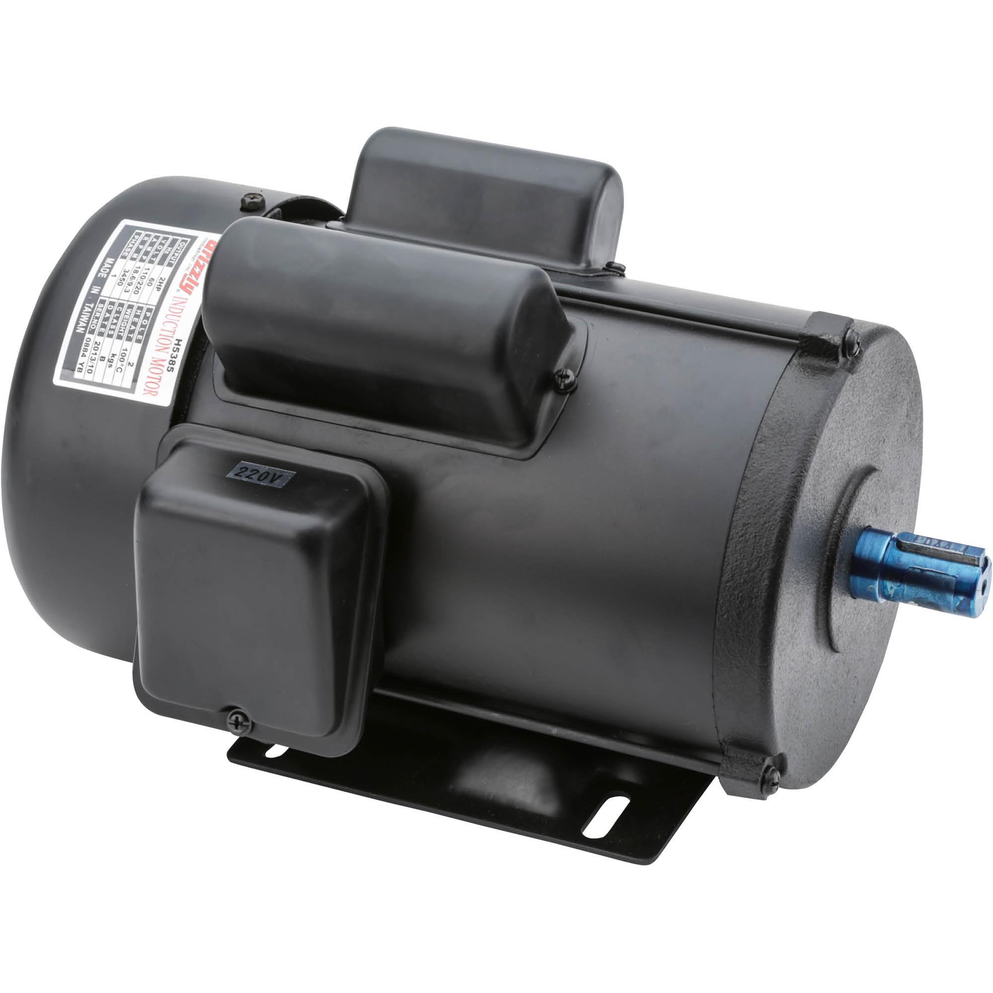 Motor 2 HP Single-Phase 3450 RPM TEFC 110V/220V - Grizzly Industrial