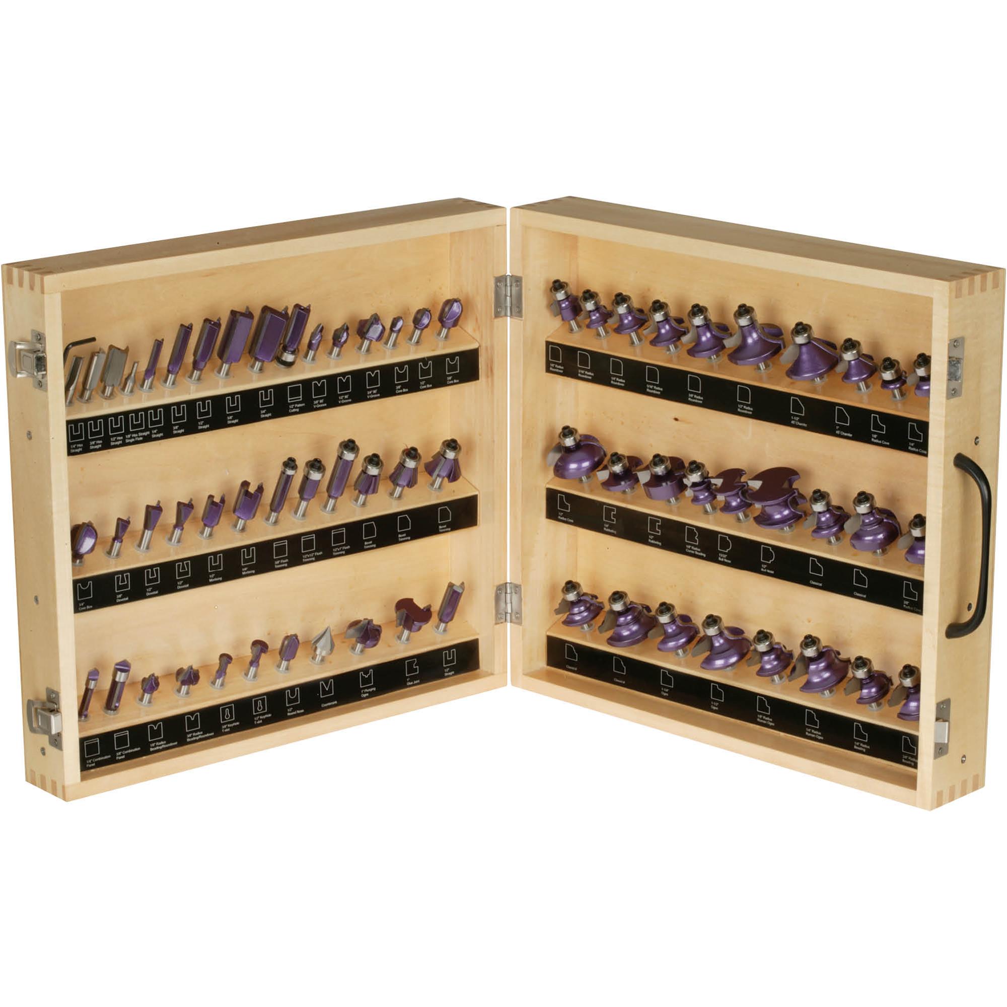 Super 66 Pc. Router Bit Set, 1/4" Shank at Grizzly.com