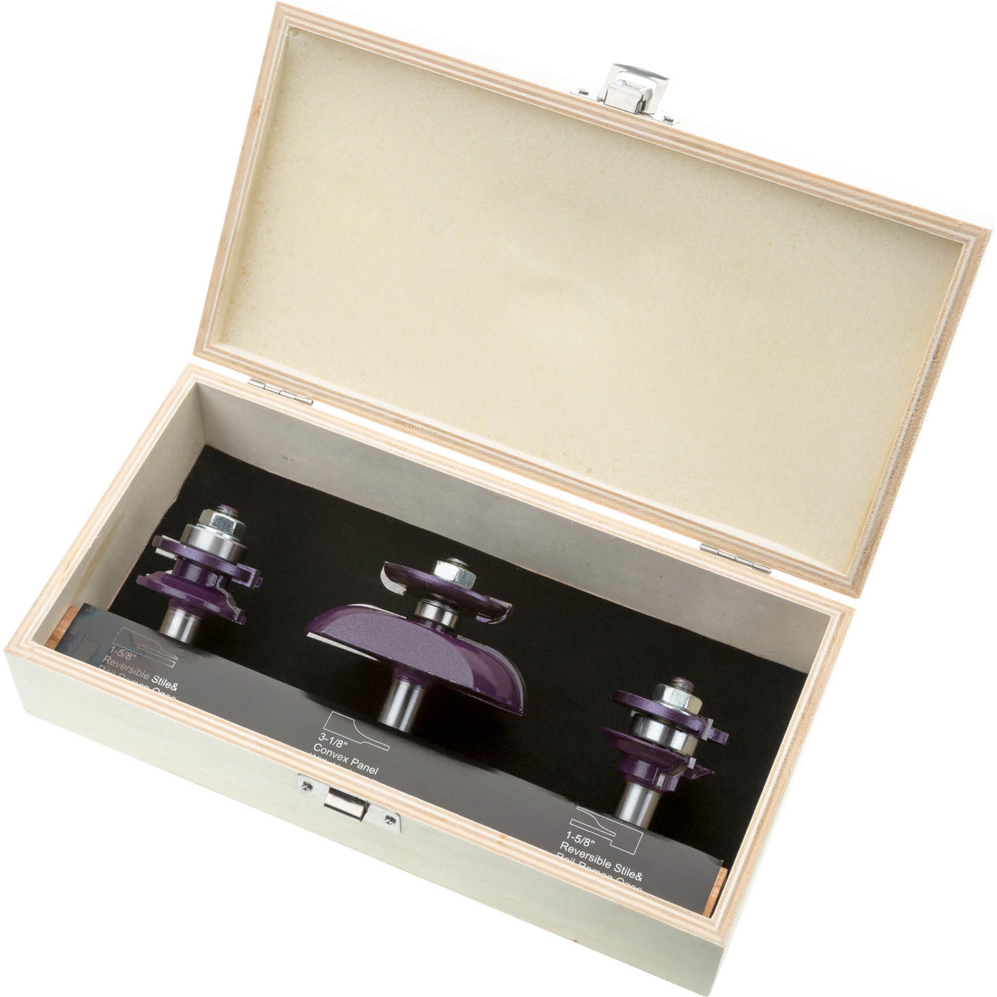 Panel Bit 3 Pc. Set w/ Undercutter, 1/2" Shank at Grizzly.com