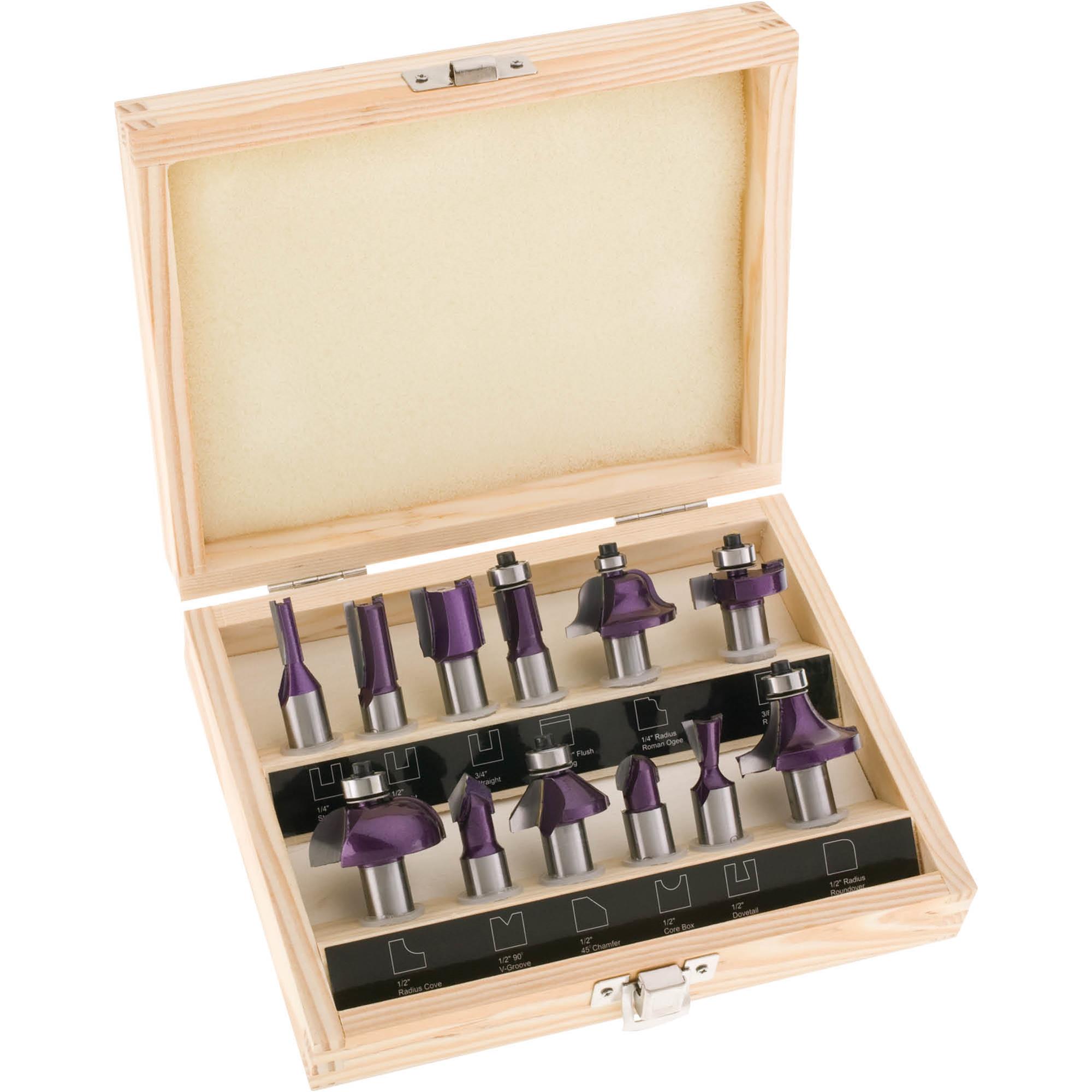 Router Bit 12 Pc. Set, 1/2" Shank at Grizzly.com
