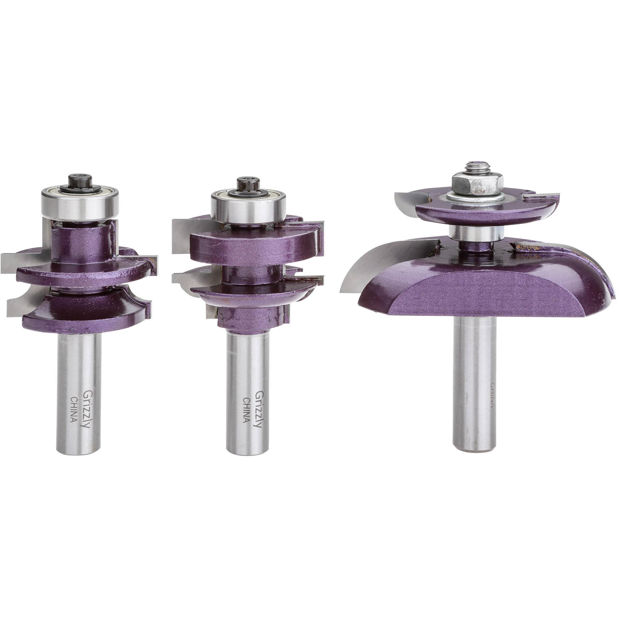 Quarter Bead Panel Bit 3 Pc. Set w/ Undercutter, 1/2" Shank - Grizzly ...