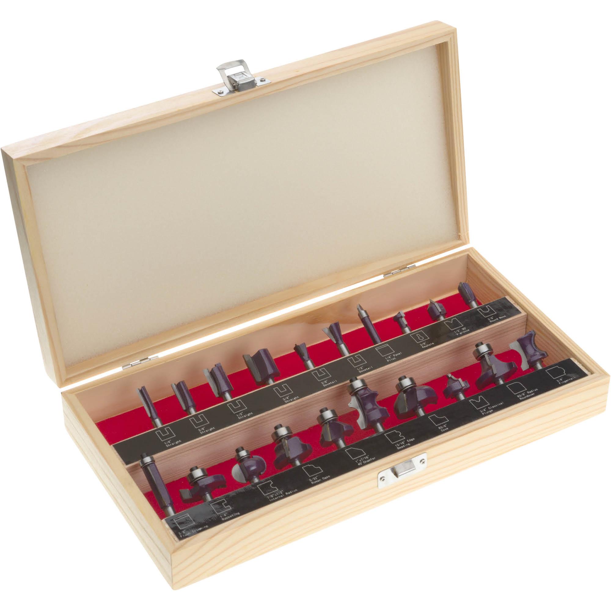 Router Bit 20 Pc. Set, 1/4" Shank at Grizzly.com