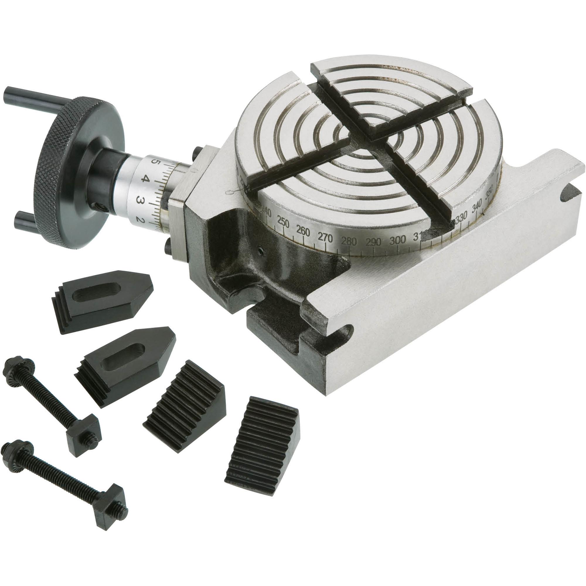 4" Rotary Table w/ Clamps - Grizzly Industrial