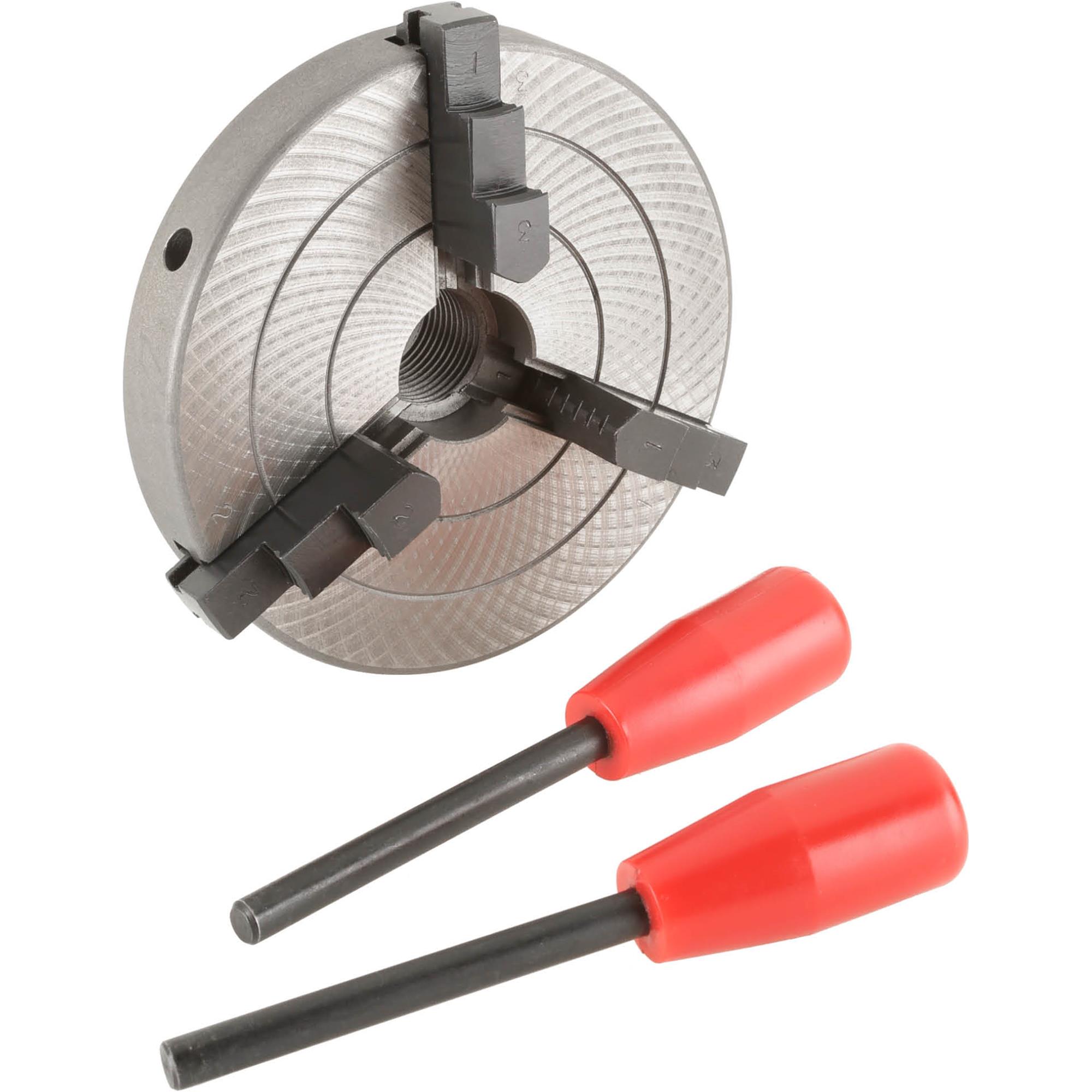 5" 3-Jaw Wood Chuck - 1" x 12 TPI - Grizzly Industrial, Inc.