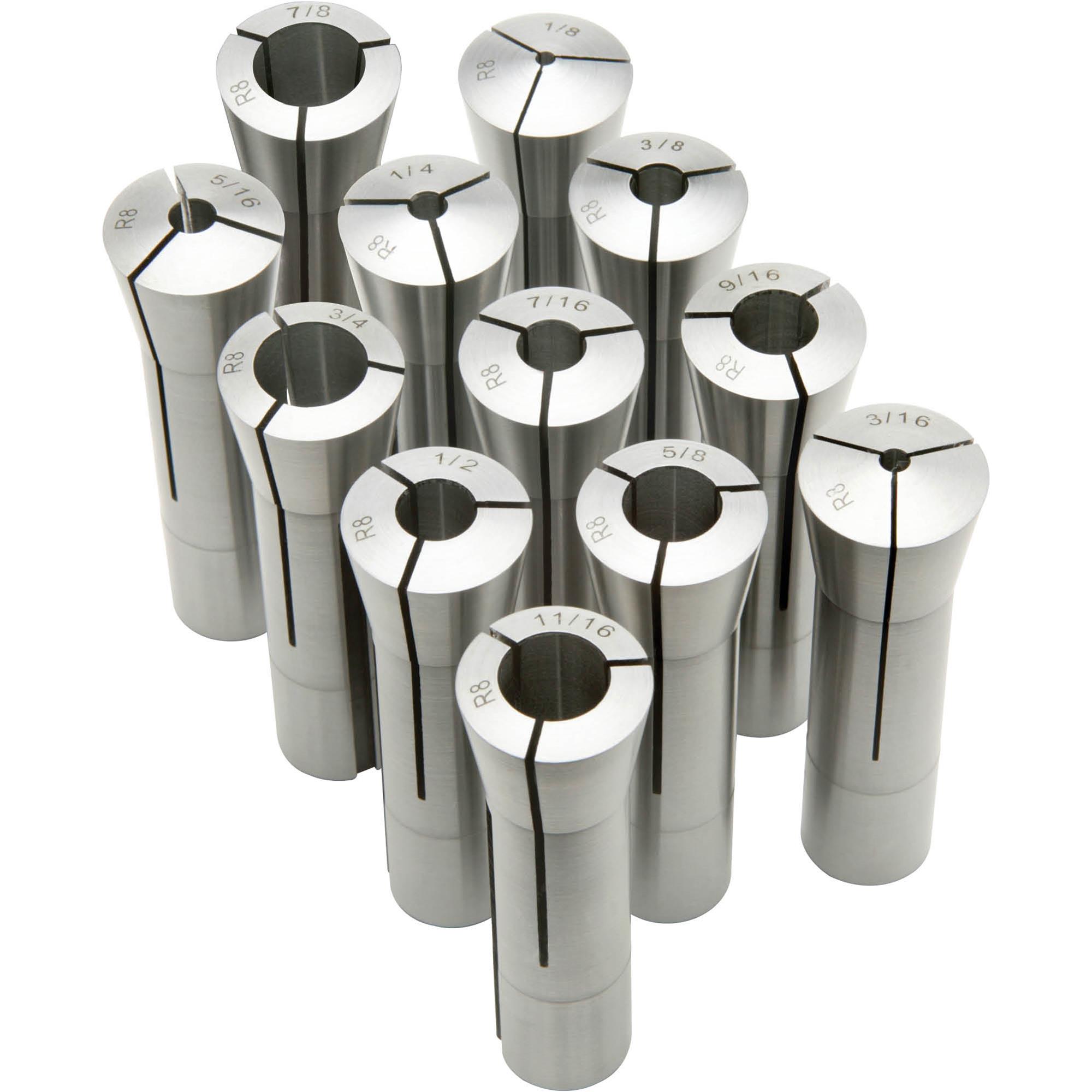 Precision R-8 Collet Set of 12 - Grizzly Industrial