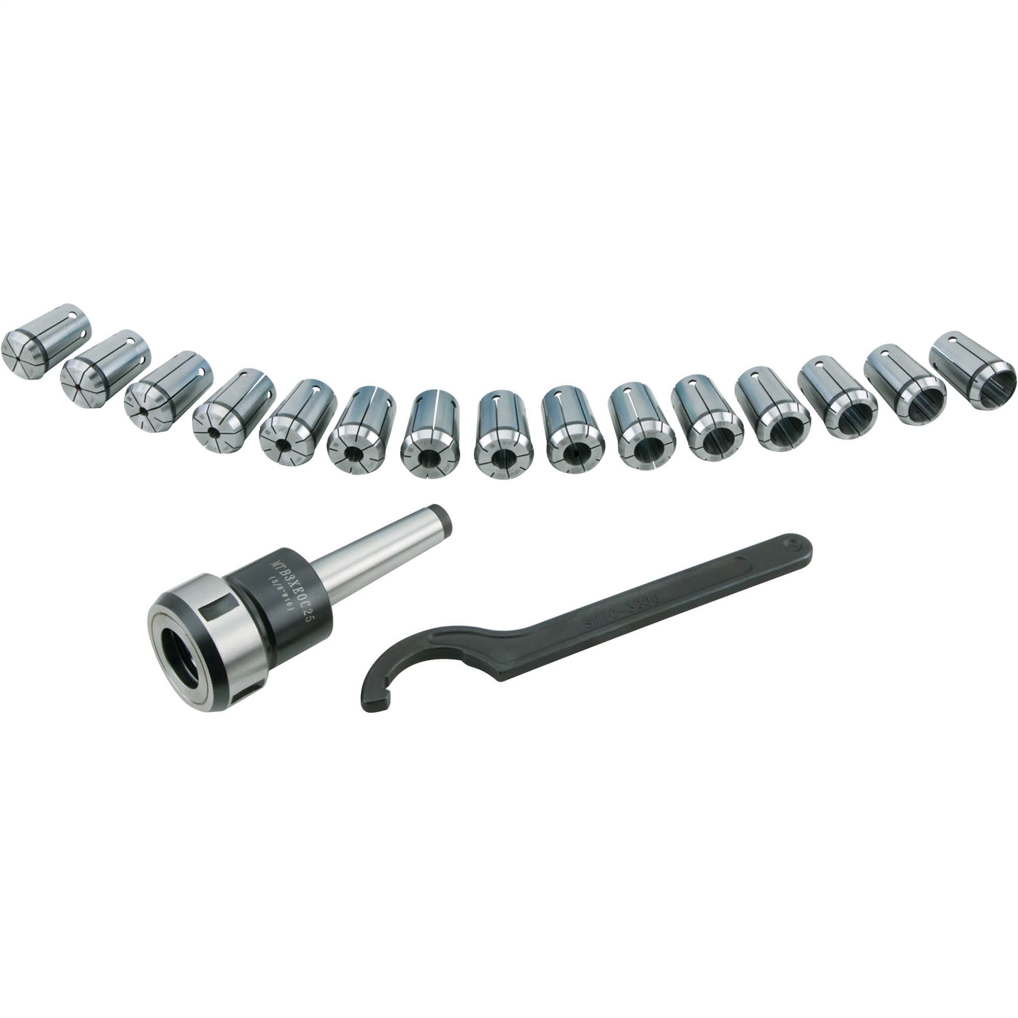 16-Pc. MT3 Quick Change Collet Set - Grizzly Industrial, Inc.