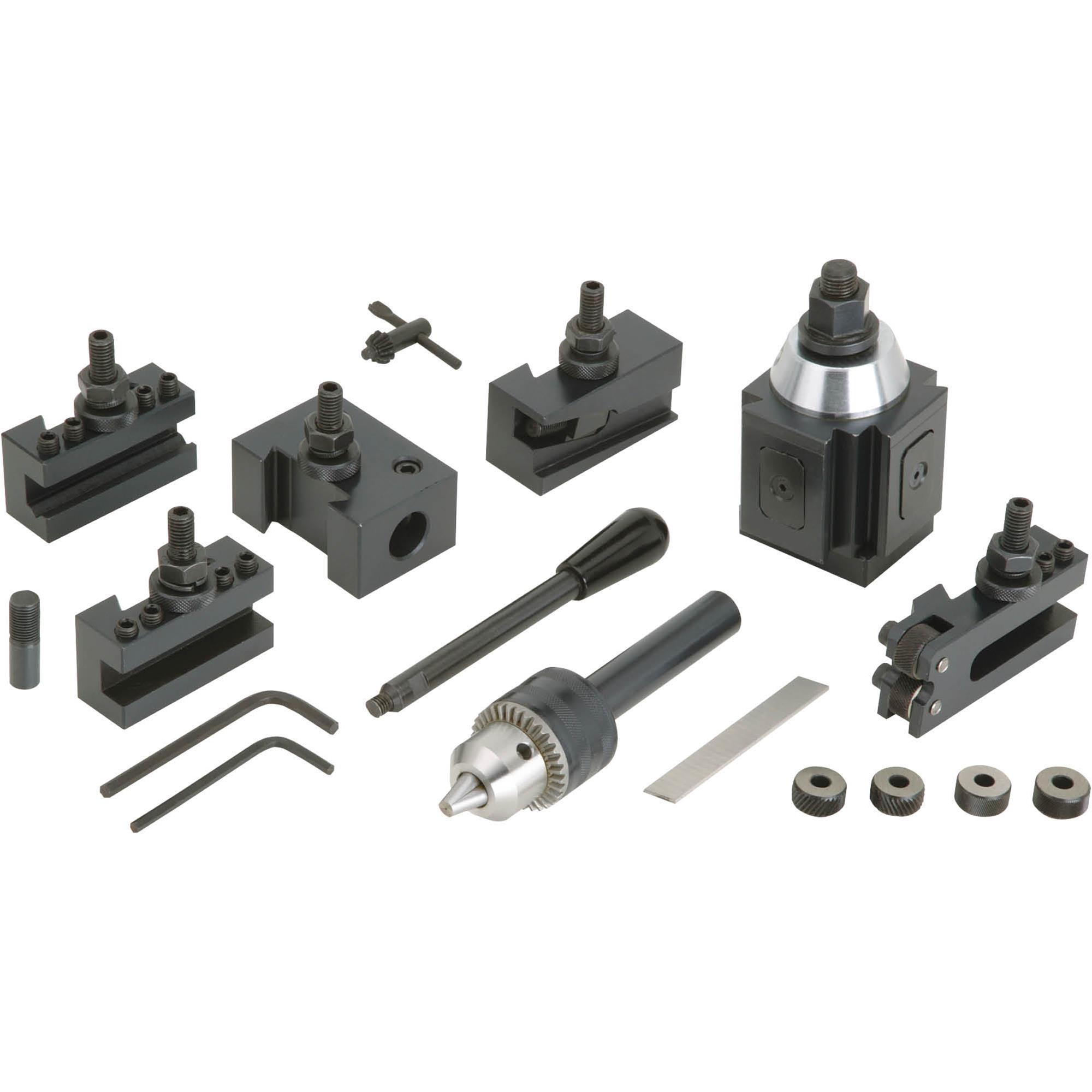 17 Pc. Quick Change Tool Post Set - Grizzly Industrial