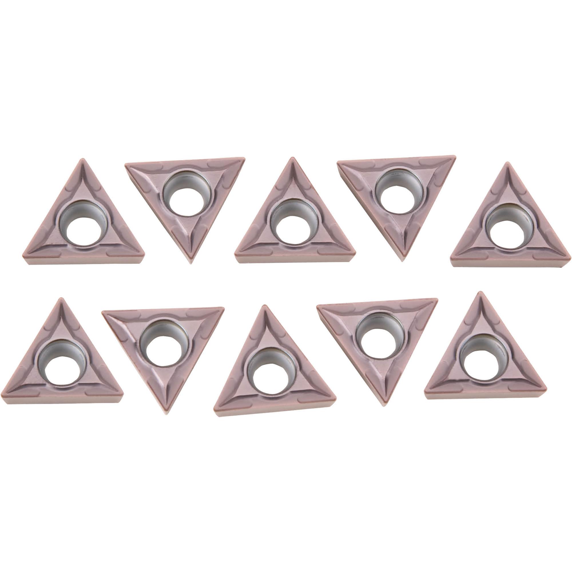 Carbide Inserts TCMT for Steel, pk. of 10 - Grizzly Industrial