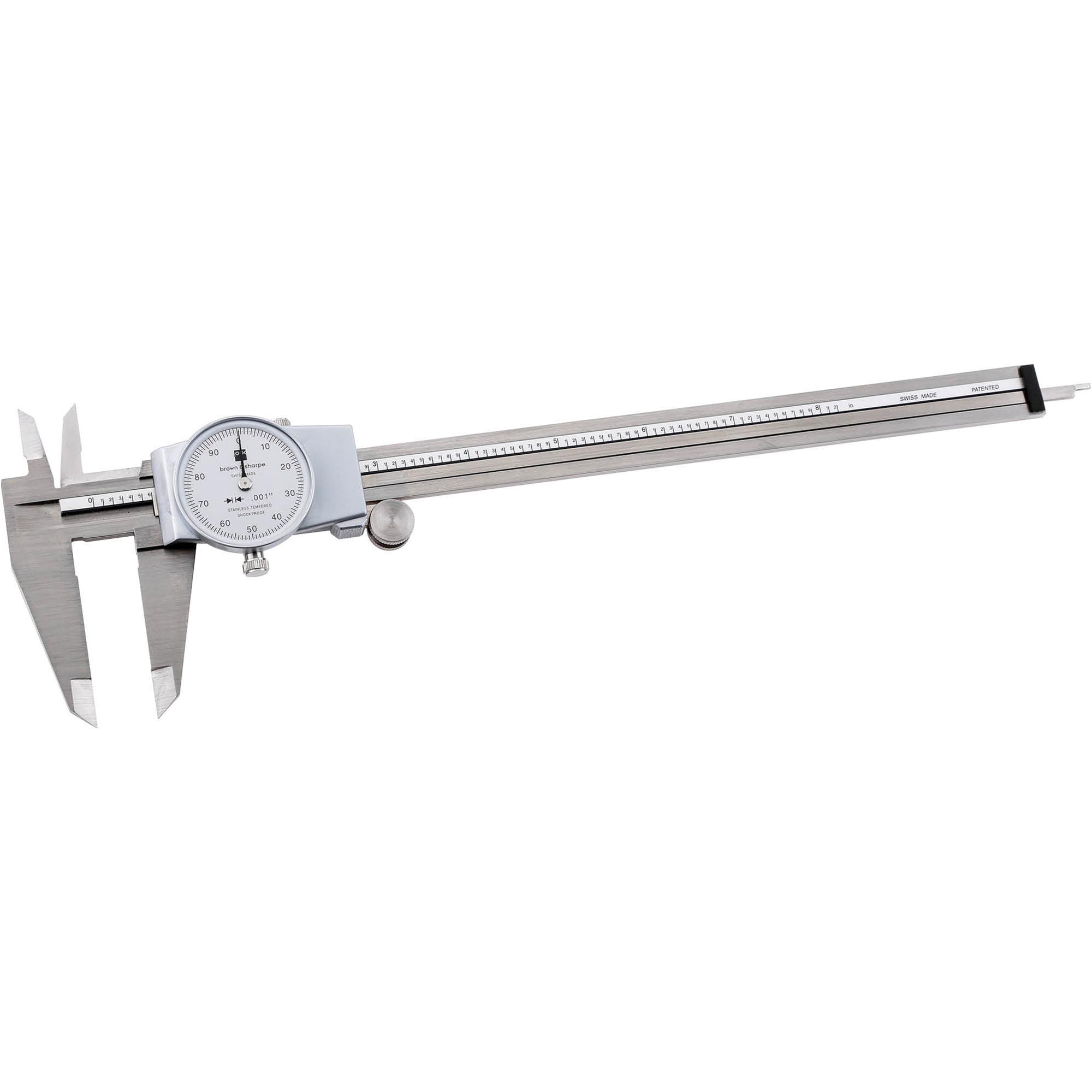 8" Dial Caliper with White Face - Grizzly Industrial