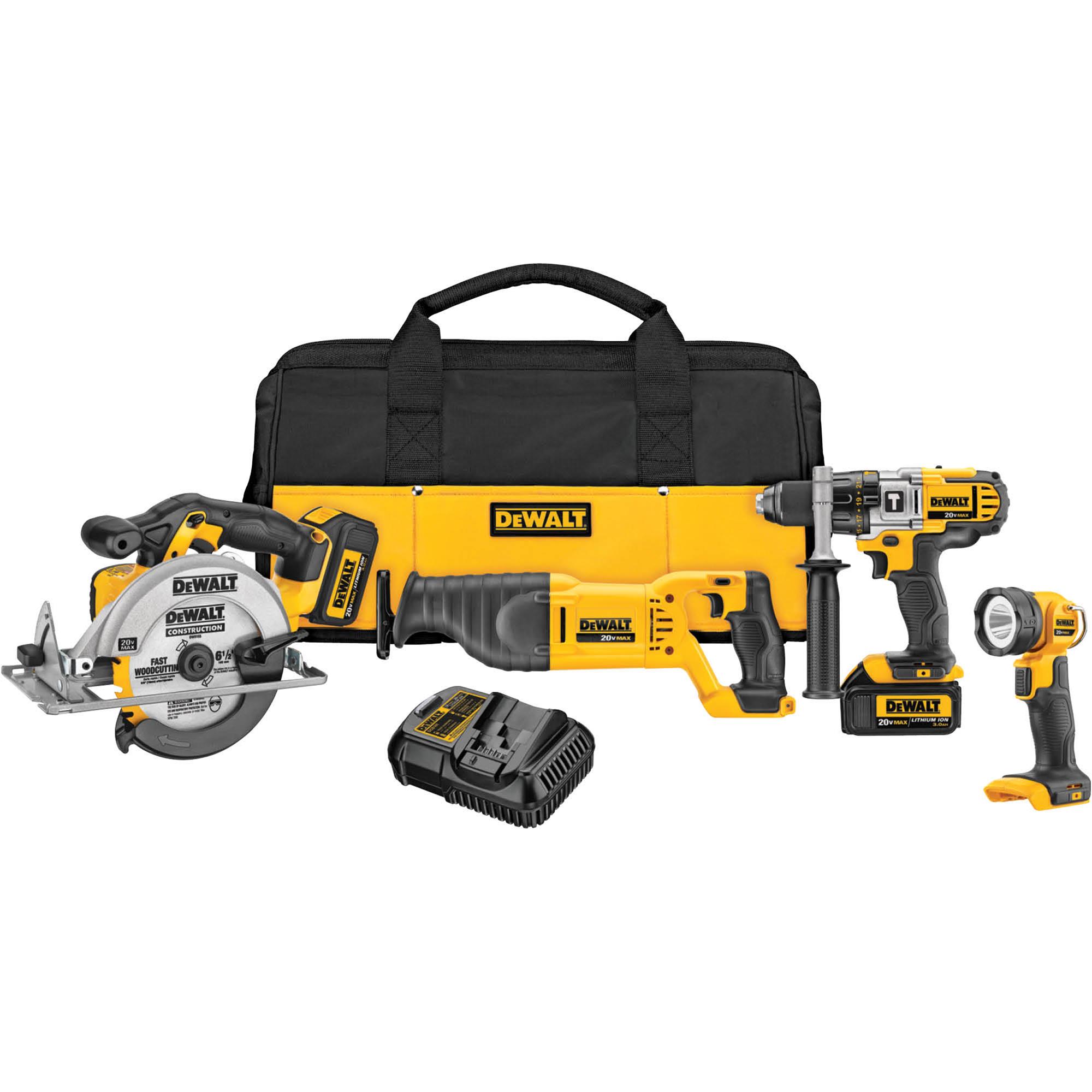 20V MAX Li-Ion Cordless 4-Tool Combo Kit at Grizzly.com
