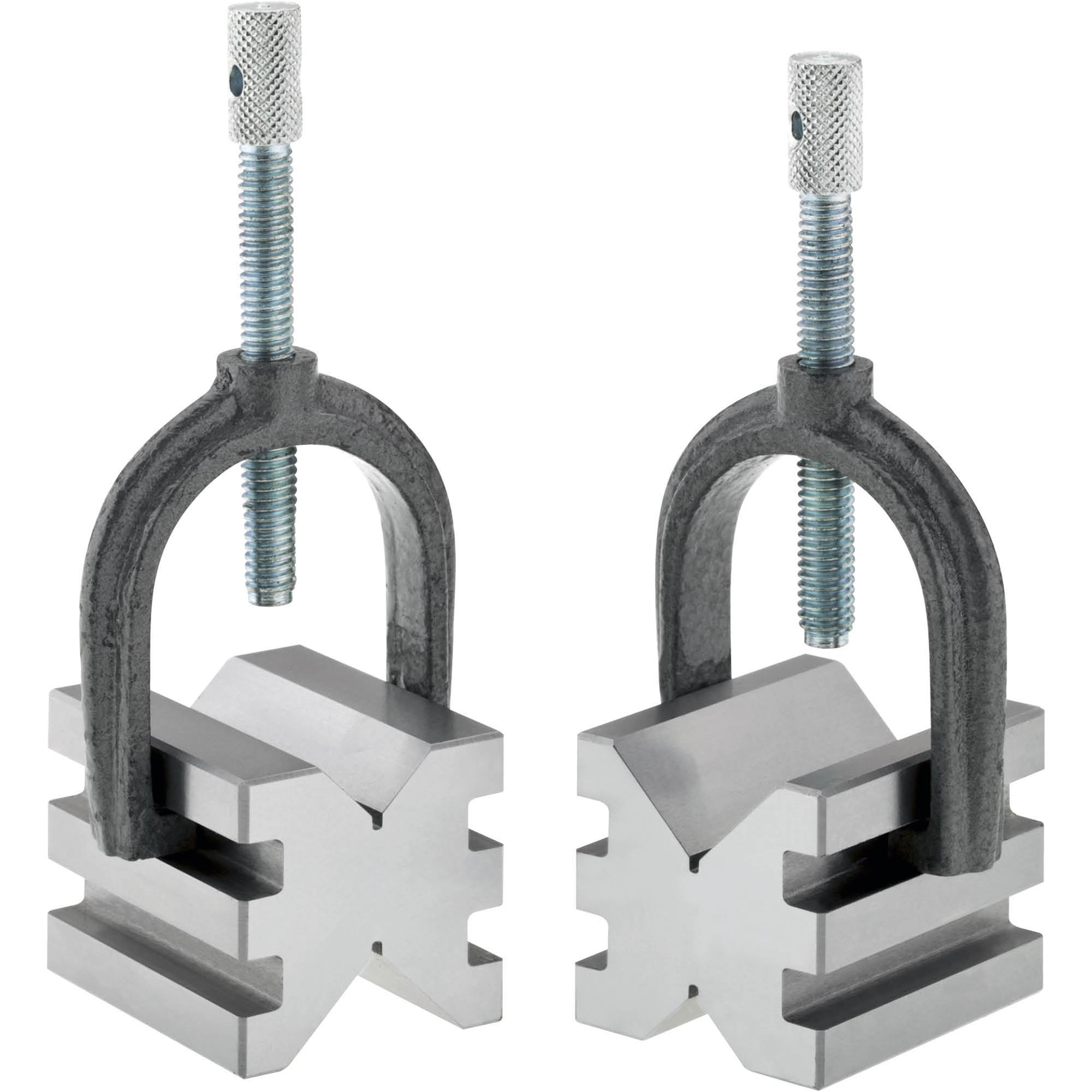 V-Block Set with Clamp-Double Slot - Grizzly Industrial
