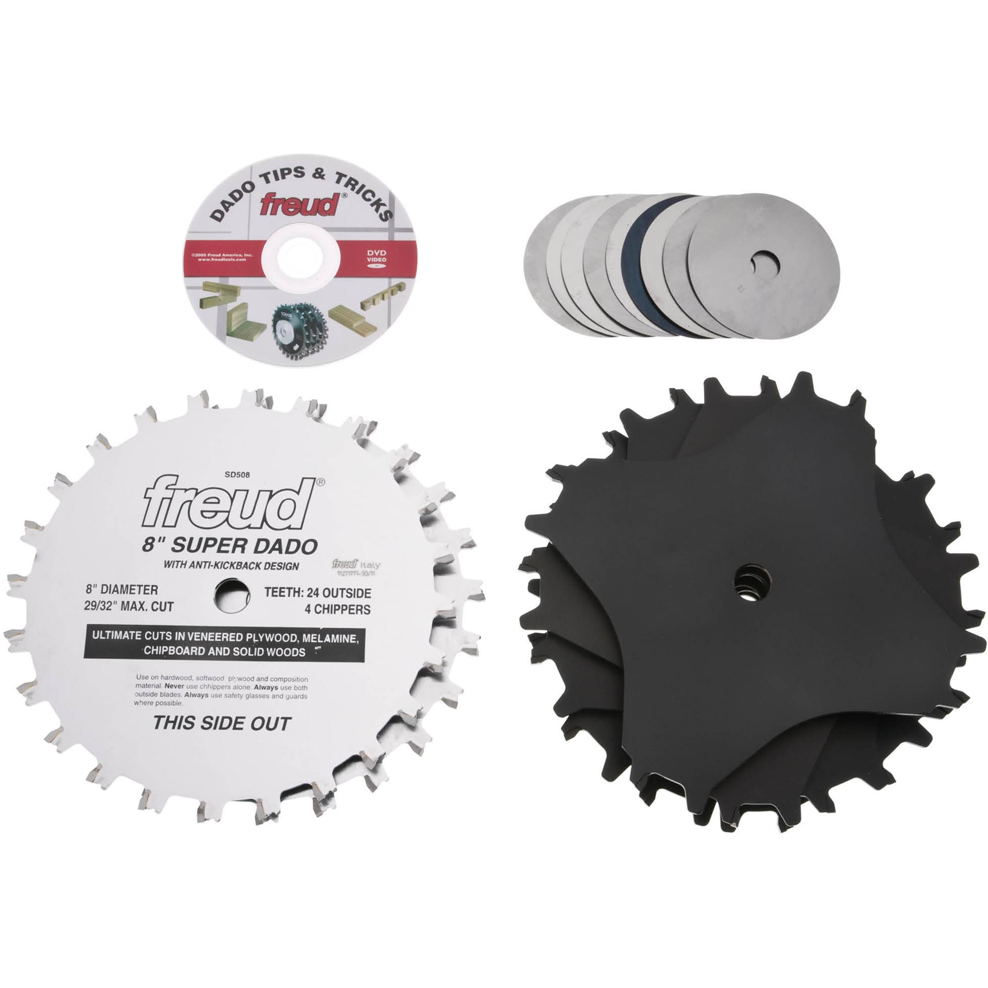 8" x 5/8" 24t Stack Dado Set - Grizzly Industrial