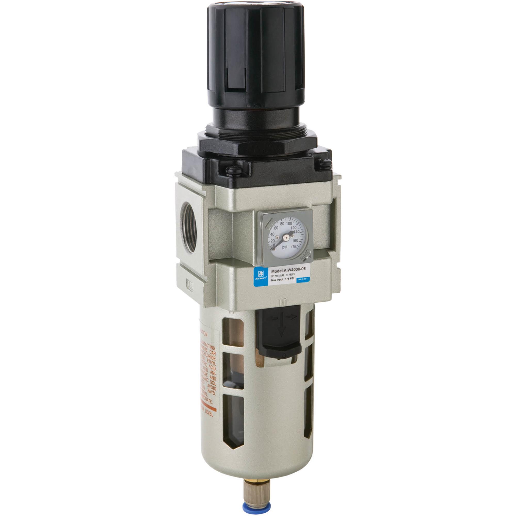 3/4" Air Filter/Regulator Unit - Grizzly Industrial