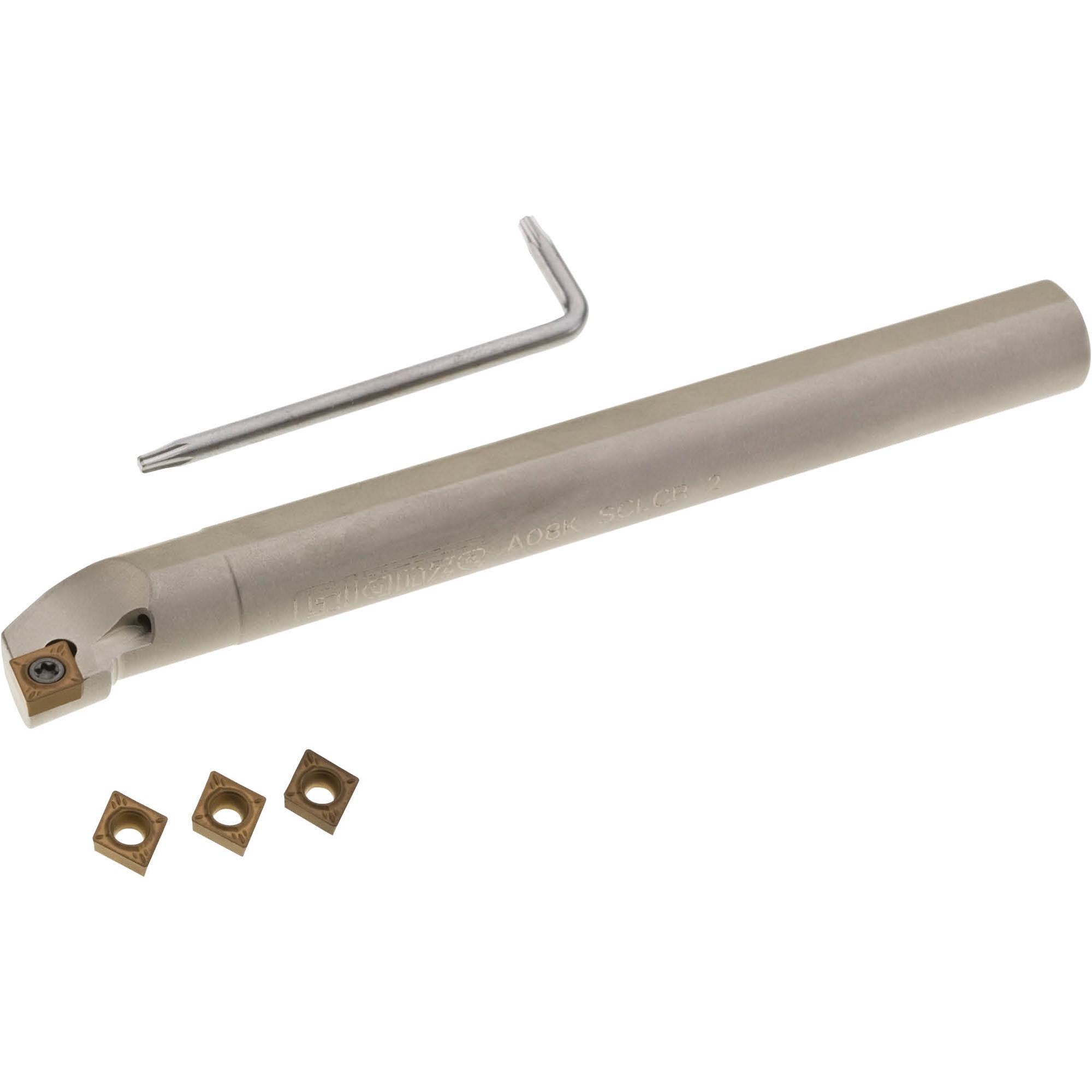 1/2" x 5" Length 5 Pc Boring Bar Set with 4 Carbide Inserts - Grizzly ...