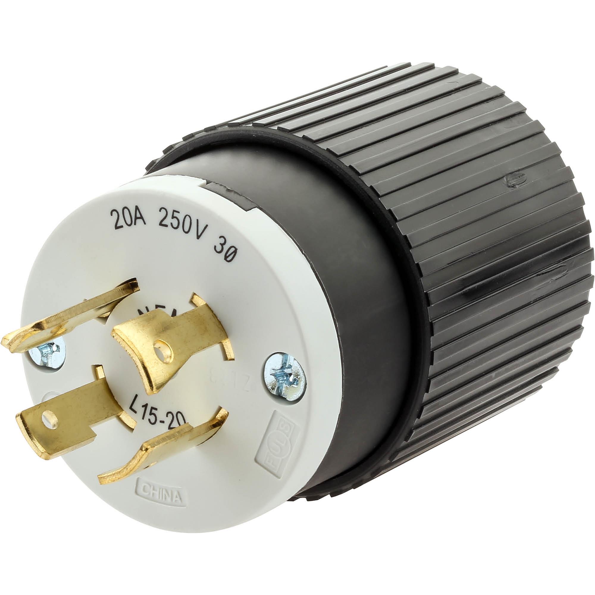 20 Amp 250V NEMA L15-20 3-Phase Twist Lock Plug at Grizzly.com