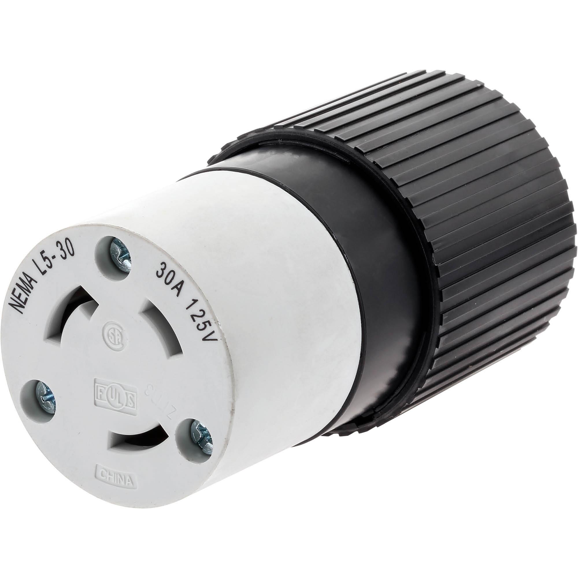30 Amp 125V NEMA L5-30 Twist Lock Connector - Grizzly Industrial