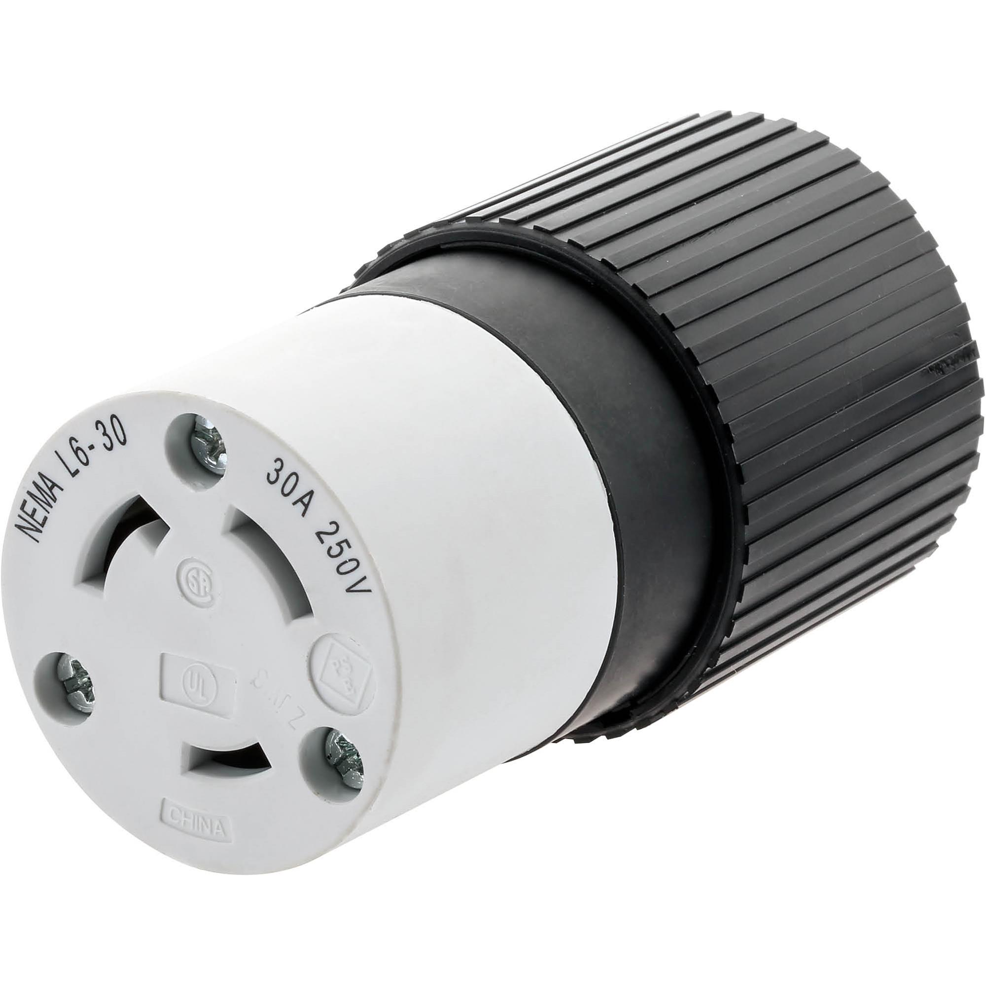 30 Amp 250V NEMA L6-30 Single-Phase Twist Lock Connector - Grizzly ...
