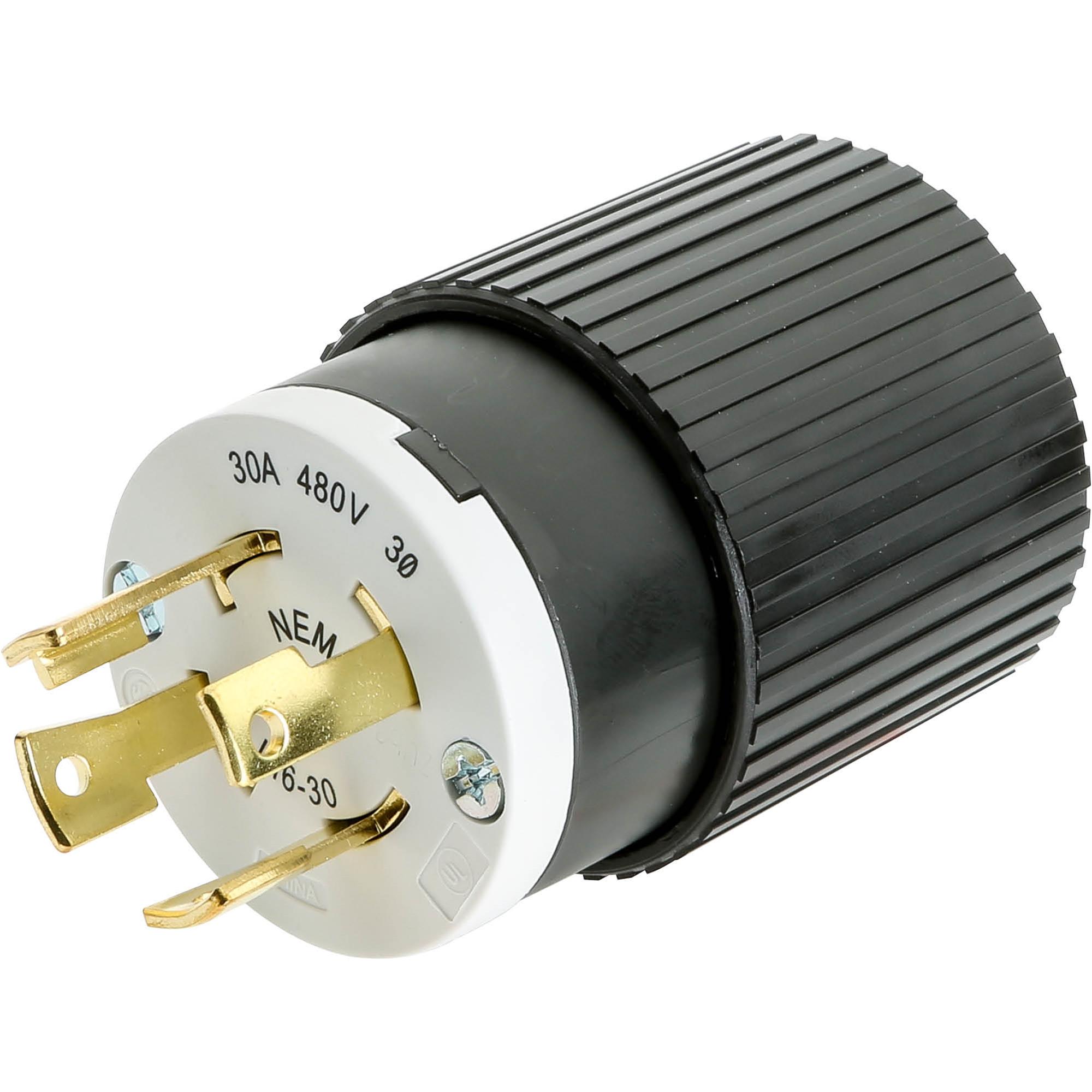 30 Amp 480V NEMA L16-30 3-Phase Twist Lock Plug - Grizzly Industrial