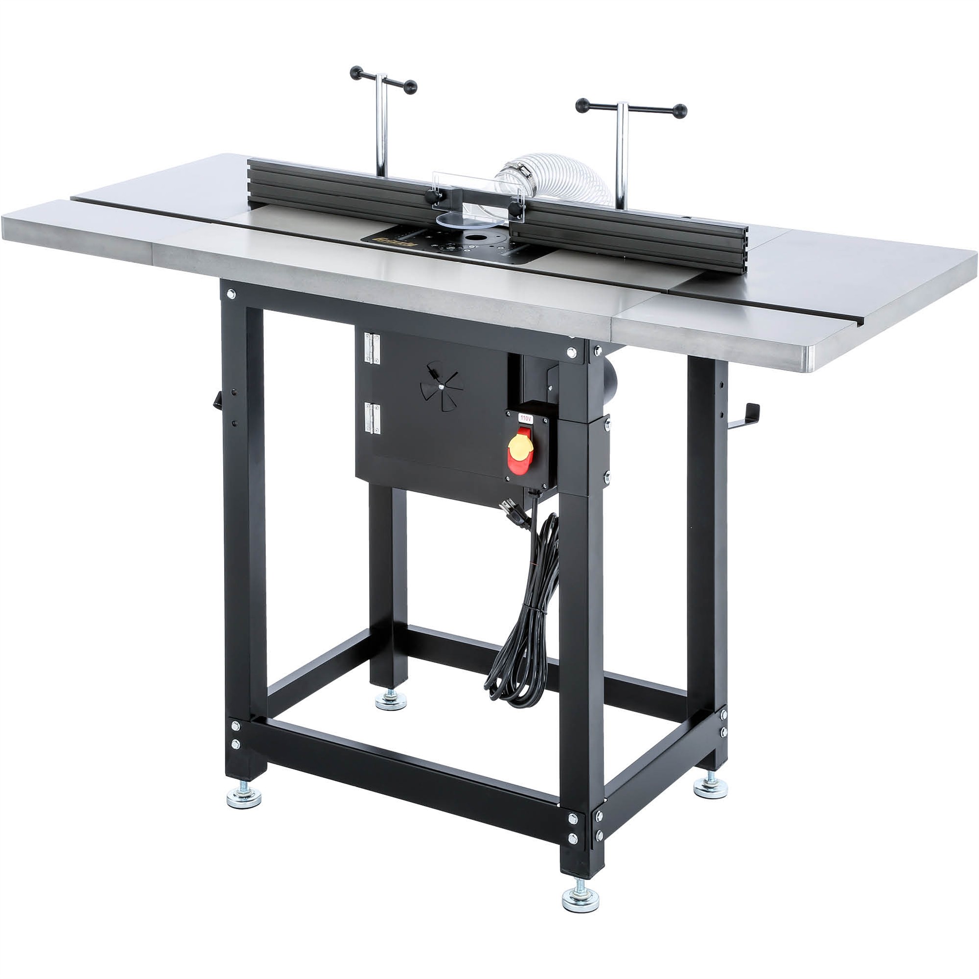 Router Table with Lift and Cast-Iron Wings - Grizzly Industrial