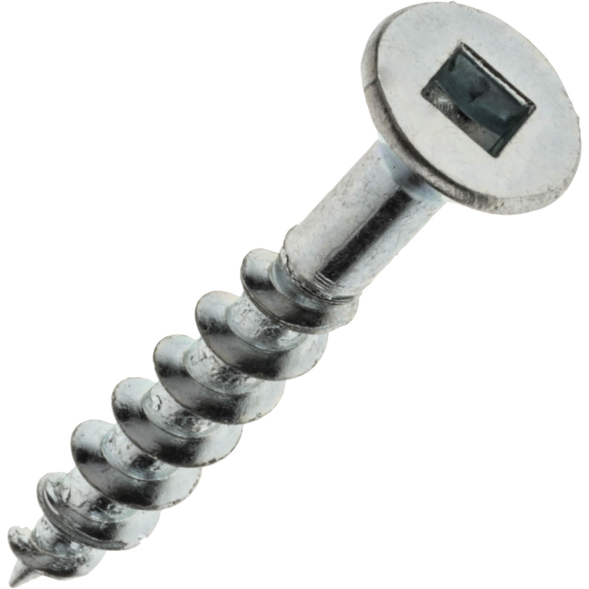 #8 x 1-1/4" #2 Bit Zinc Square Drive Deep Thread Flat Head Particle ...