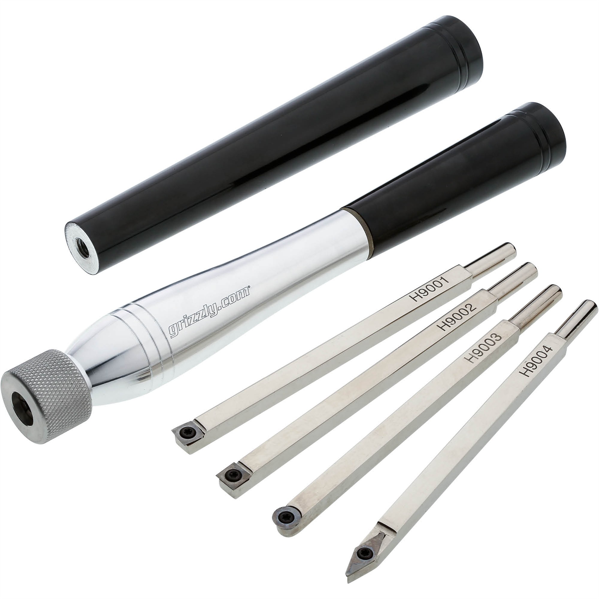 6 Pc. Collet Woodturning Chisel Set With Carbide Inserts and Aluminum ...