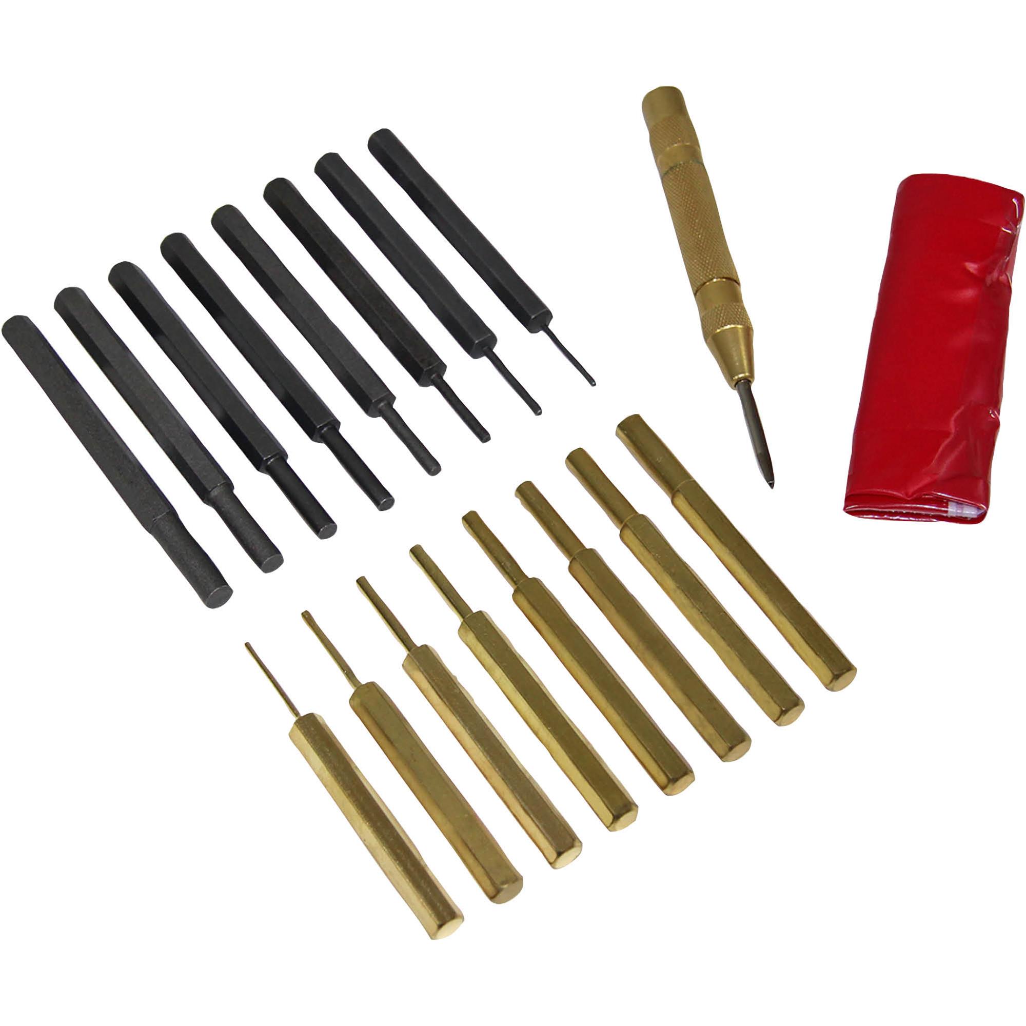 18 Pc Brass And Steel Punch Set Grizzly Industrial
