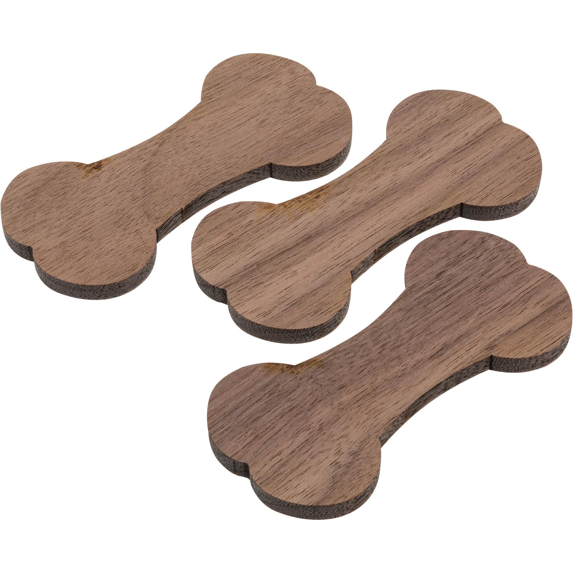 Walnut Inlay Refill, Dog Bone - 3 pk. - Grizzly Industrial