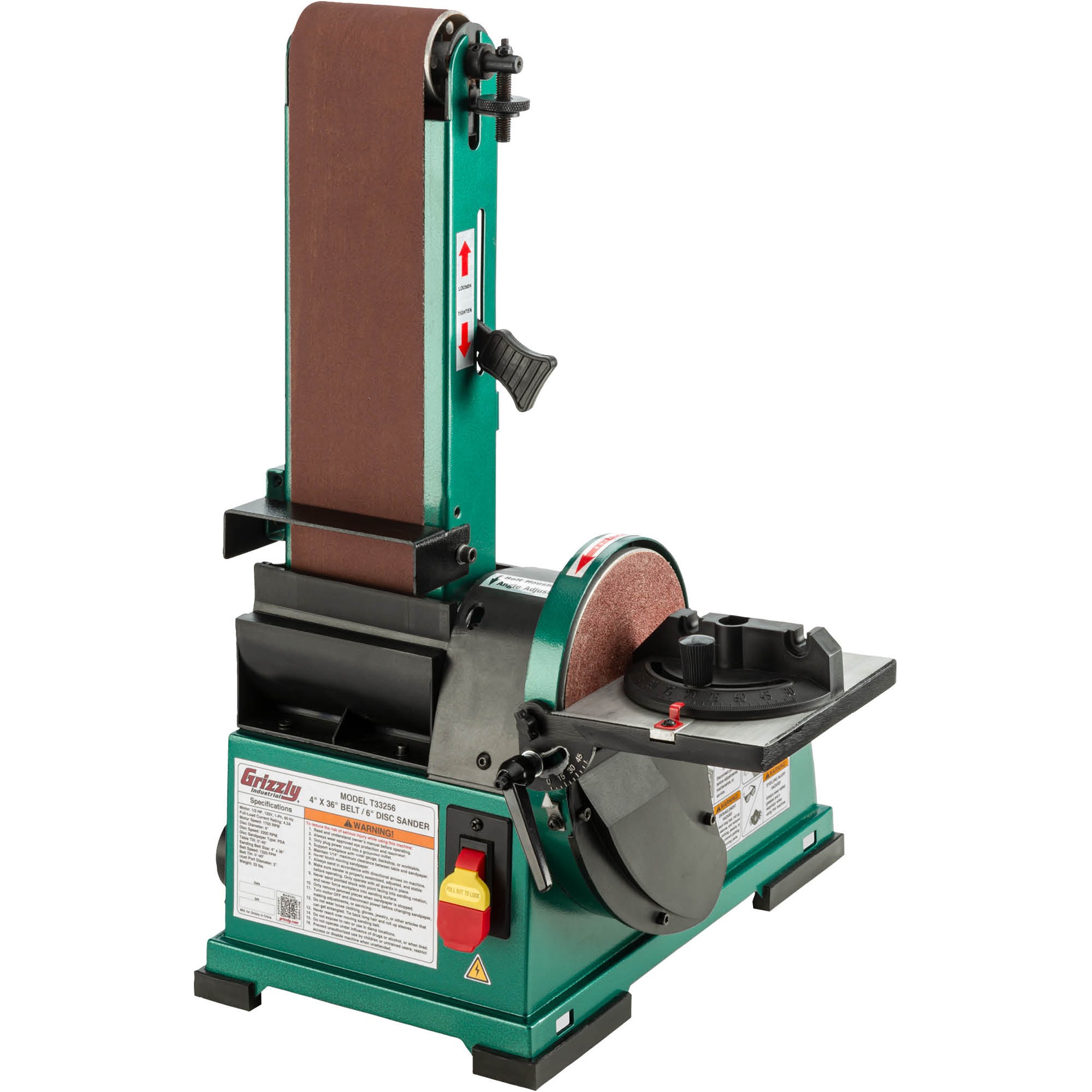 4" x 36" Belt / 6" Disc Combo Sander - Grizzly Industrial