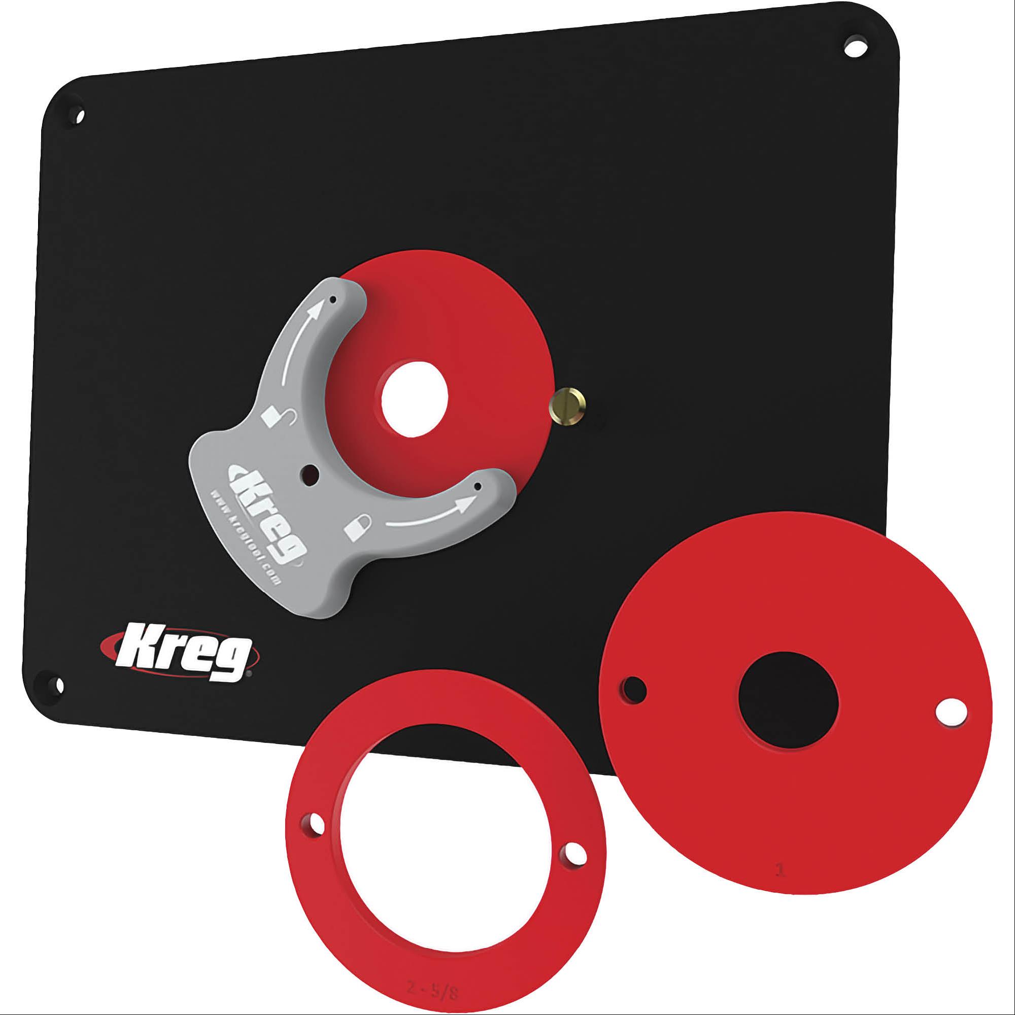 Kreg Precision Router Table Insert Plate w/Level-Loc Rings (non ...