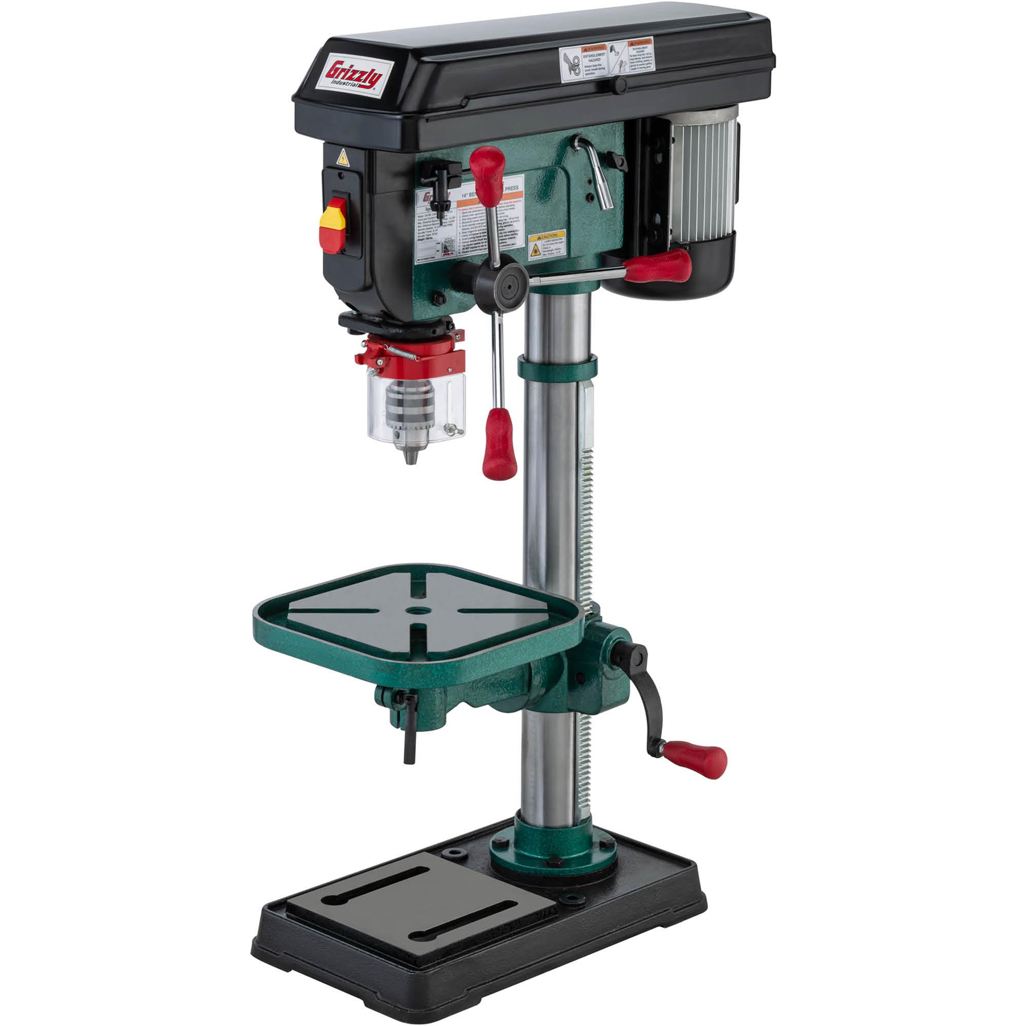 14" Benchtop Drill Press with LED Light & Laser Guide - Grizzly ...