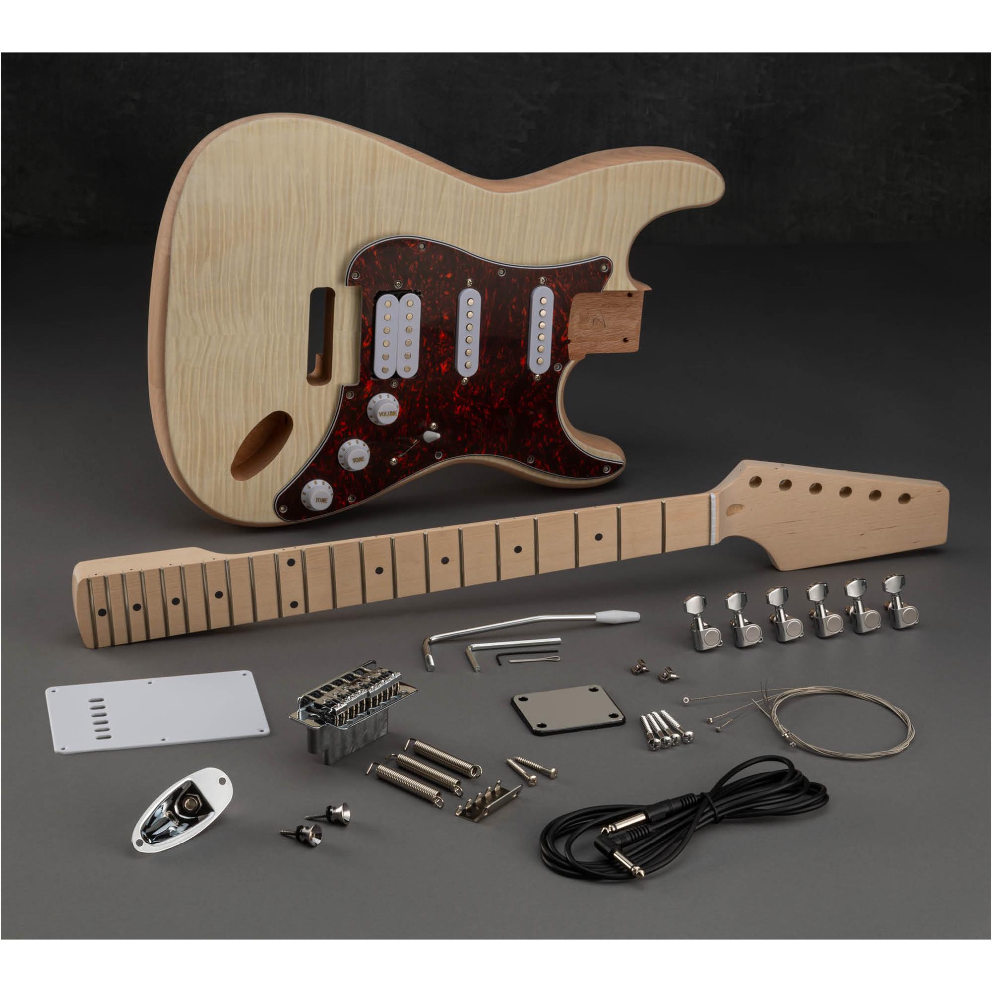 Fiddleback Maple Electric Guitar Kit - Grizzly Industrial