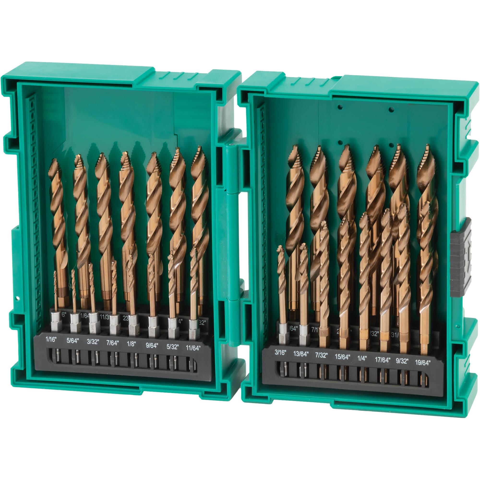 29 Pc. M35 Cobalt Step Point Drill Bit Set - Grizzly Industrial, Inc.