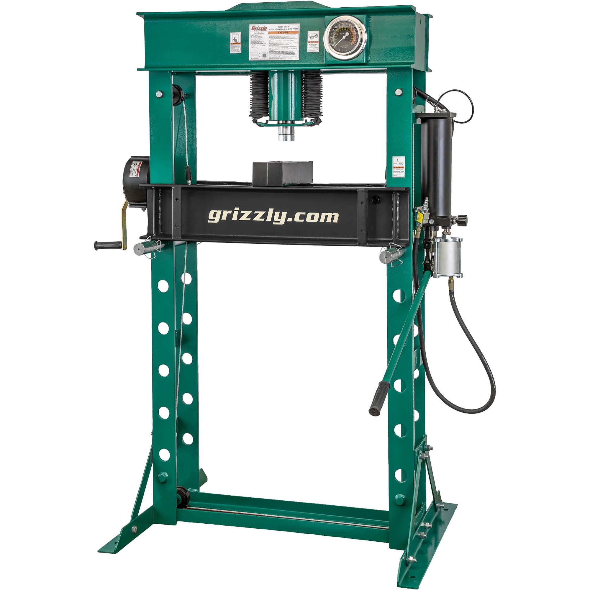 50 Ton Hydraulic Shop Press - Grizzly Industrial, Inc.