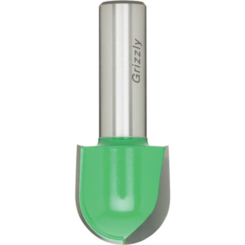 1/2" R. 1/2" Shank Core Box Bit - Grizzly Industrial